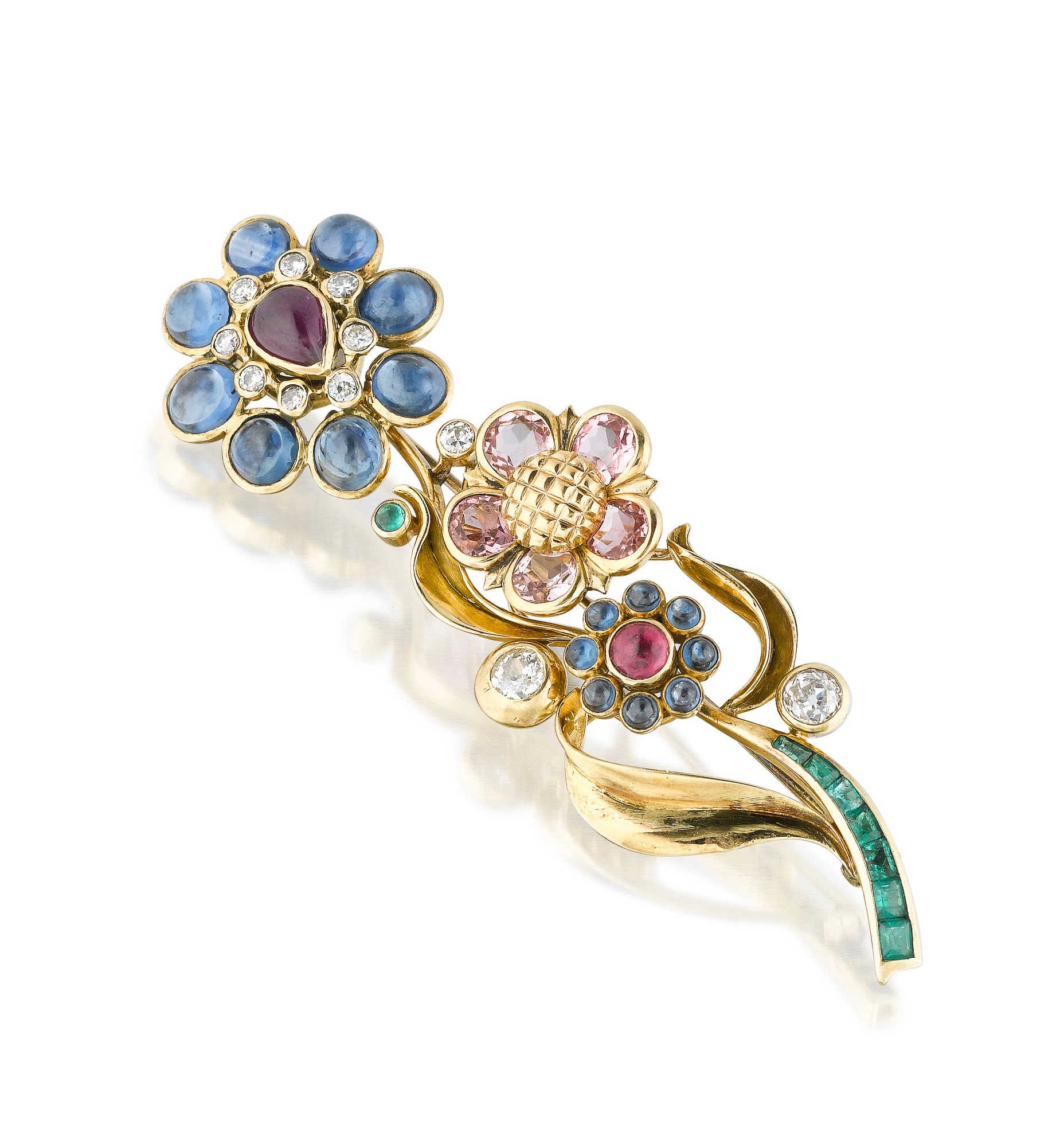 Broche fleurs | Flower brooch | Fine Jewels Online | 2022 | Sotheby's