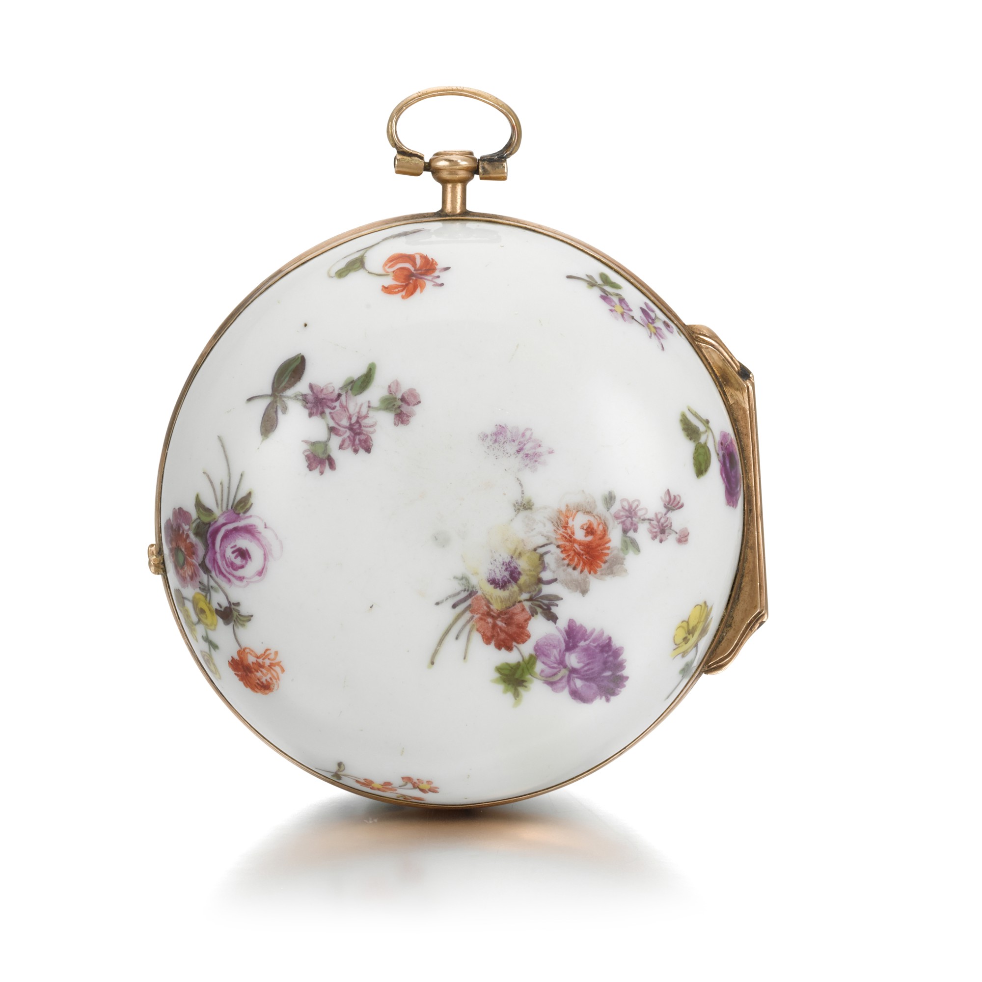 SWISS | A PORCELAIN WATCH CASE WITH ASSOCIATED MOVEMENT, CIRCA 1760 ...