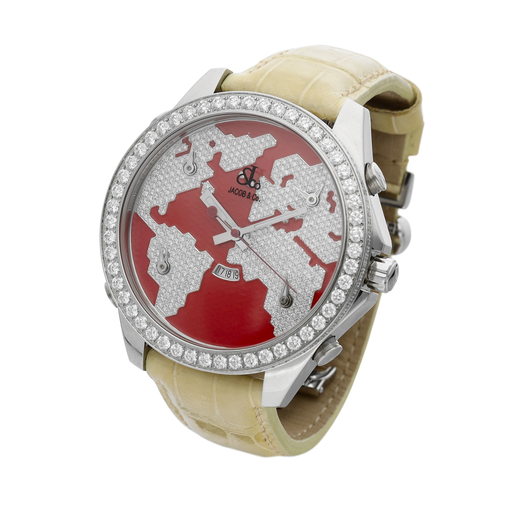 The Five Time Zones | A stainless steel and diamond-set quintuple ...