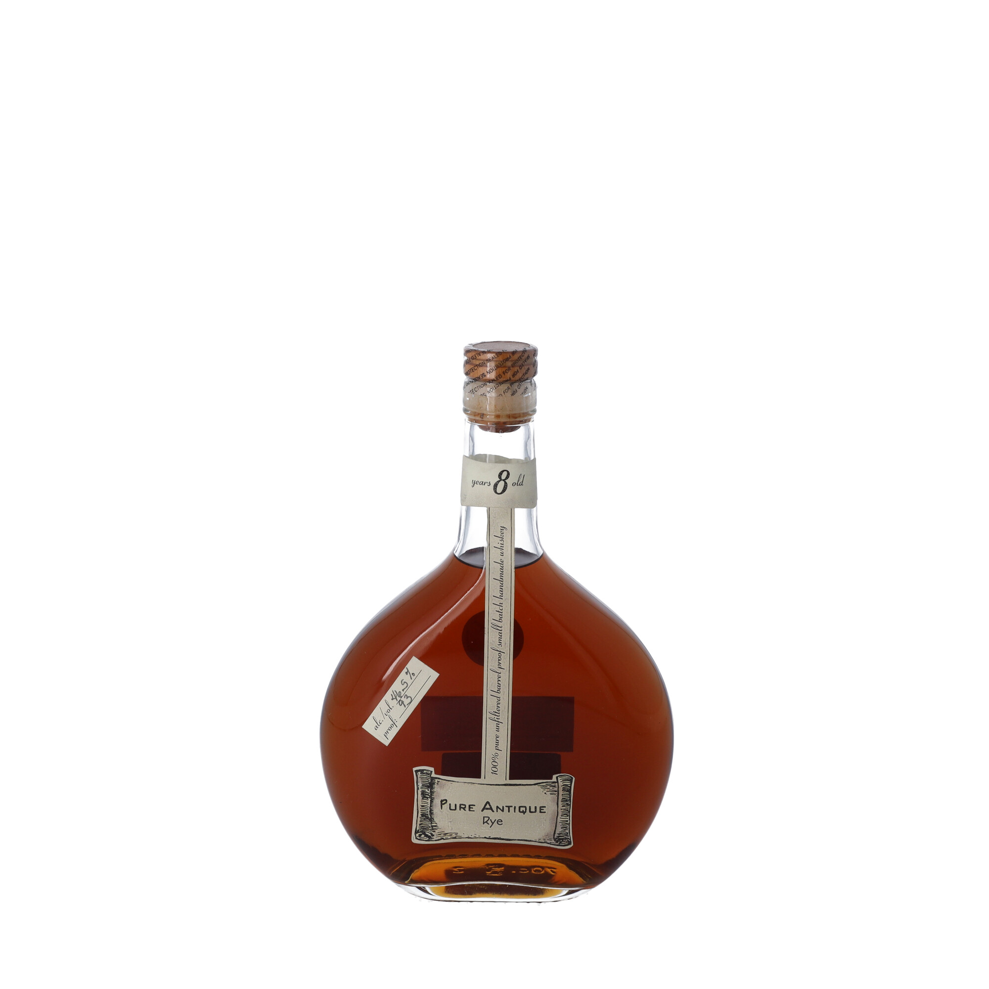 Pure Antique 8 Year Old Rye 93 proof NV (1 BT70) | Rare Bourbon + Rye ...