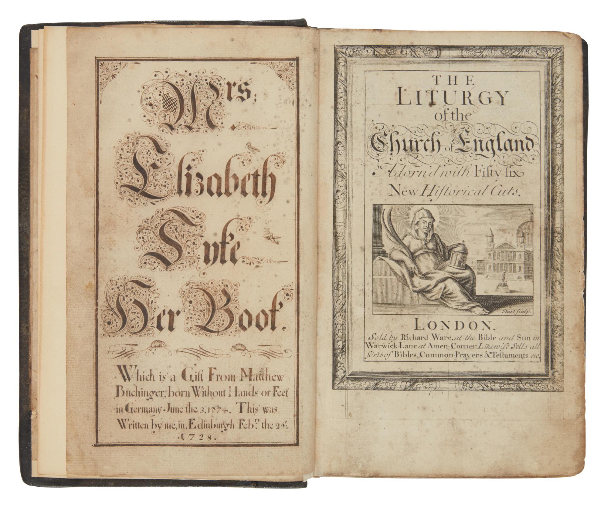 Buchinger, Matthias | A book with a calligraphic gift inscription by ...