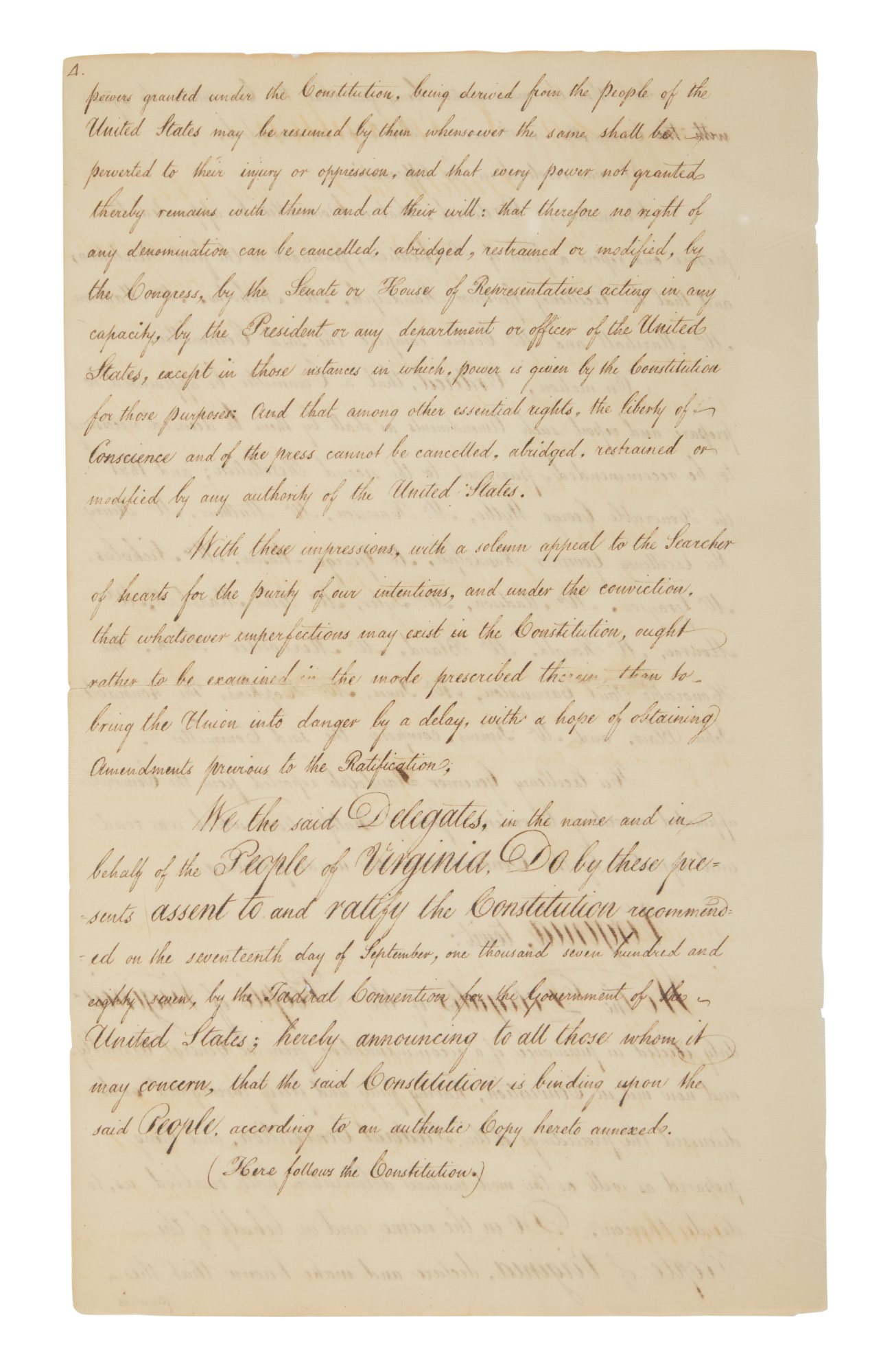 The United States Constitution and the Bill of Rights | An official ...