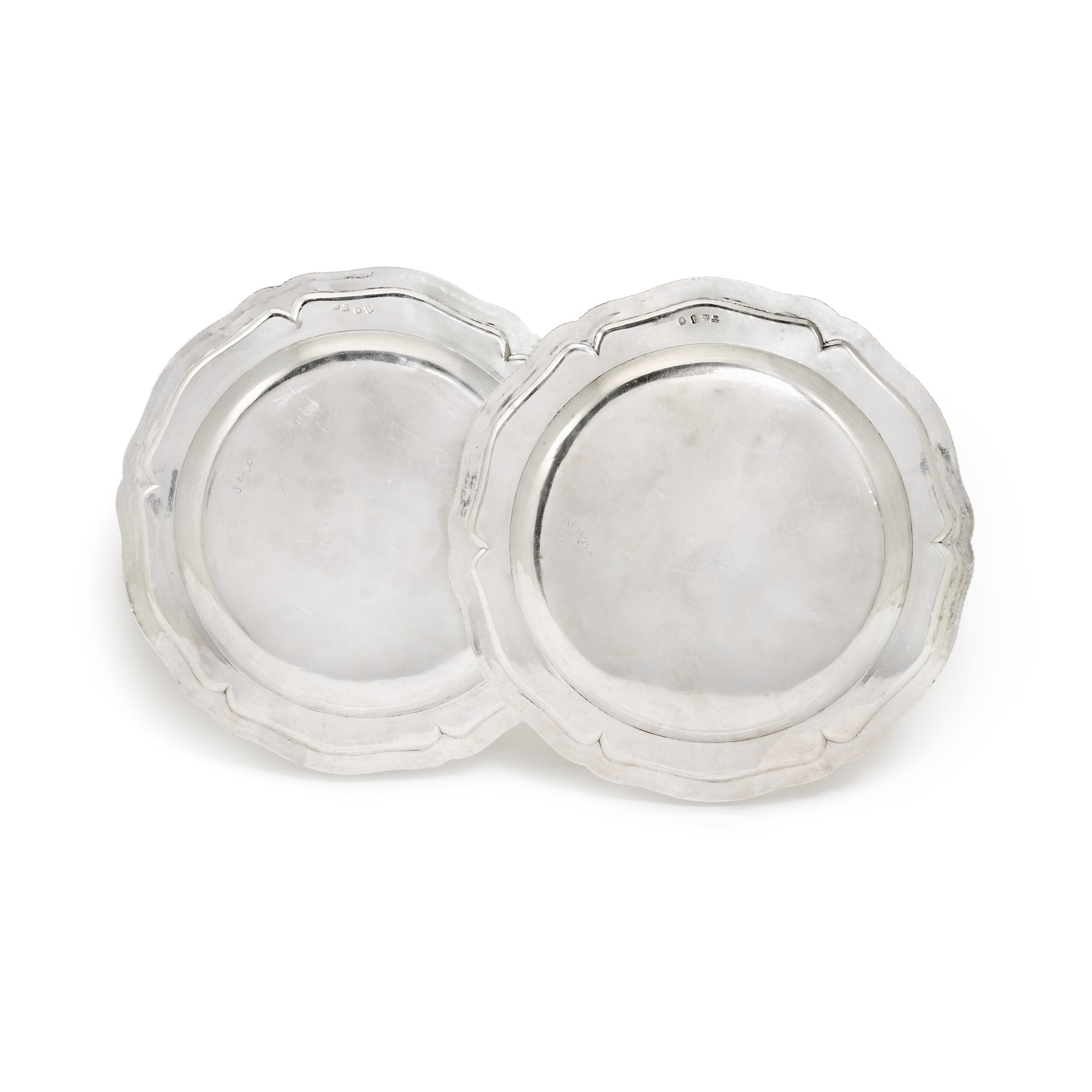 A pair of George II silver serving dishes, George Wickes, London, 1750 ...