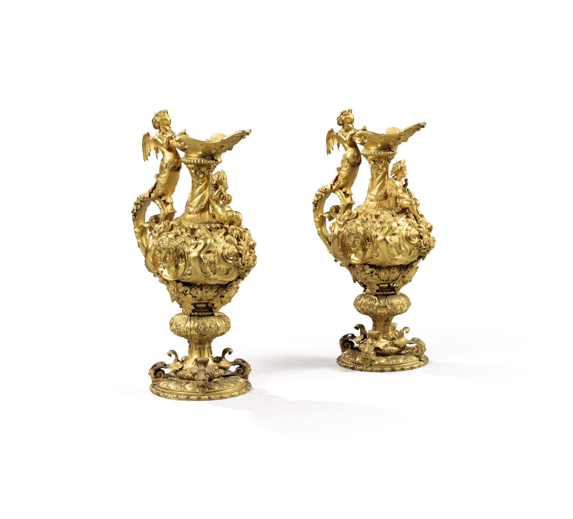 A pair of Renaissance style gilt-bronze ewers, French | Doha / Paris ...