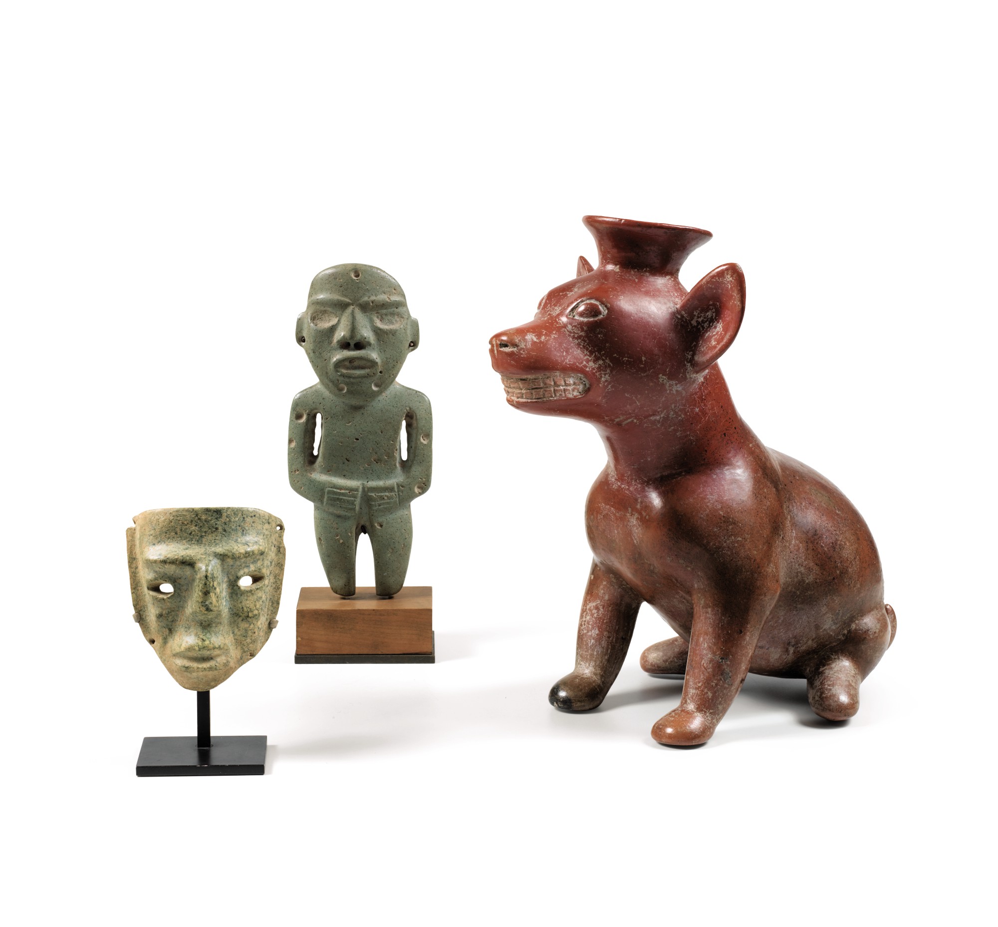 STATUE ANTHROPOMORPHE EN PIERRE, CULTURE GUERRERO, PRÉCLASSIQUE RÉCENT ...