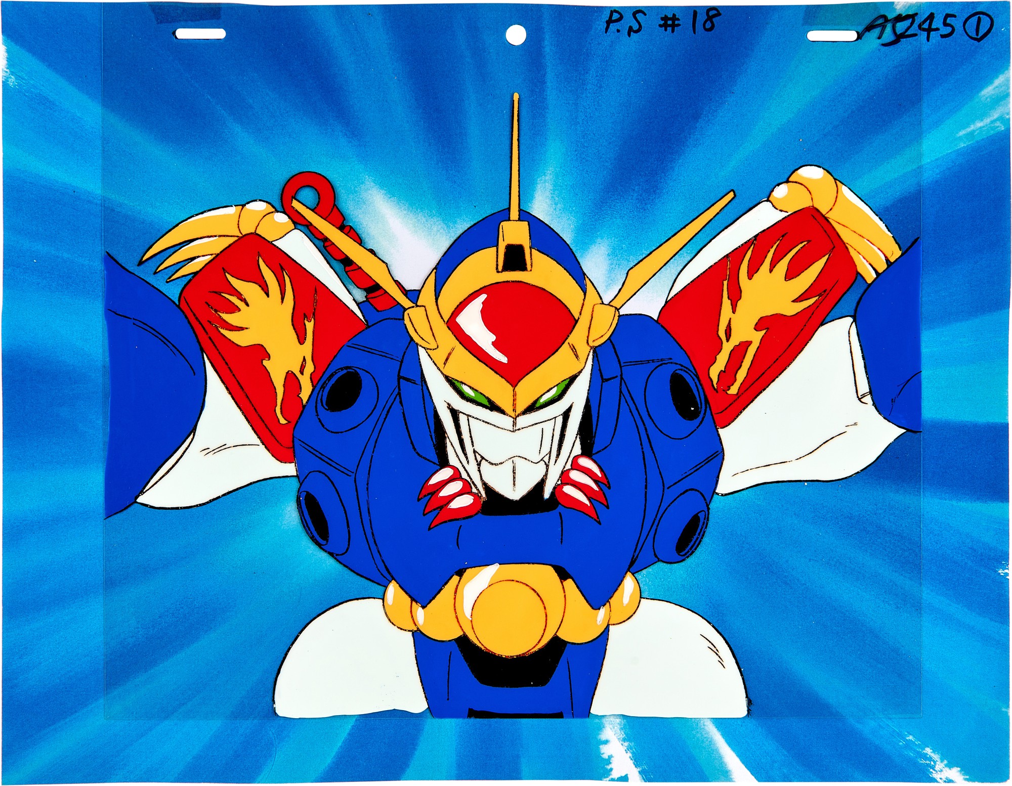 Ryujinmaru Animation Cel with Douga and Printed Background ...