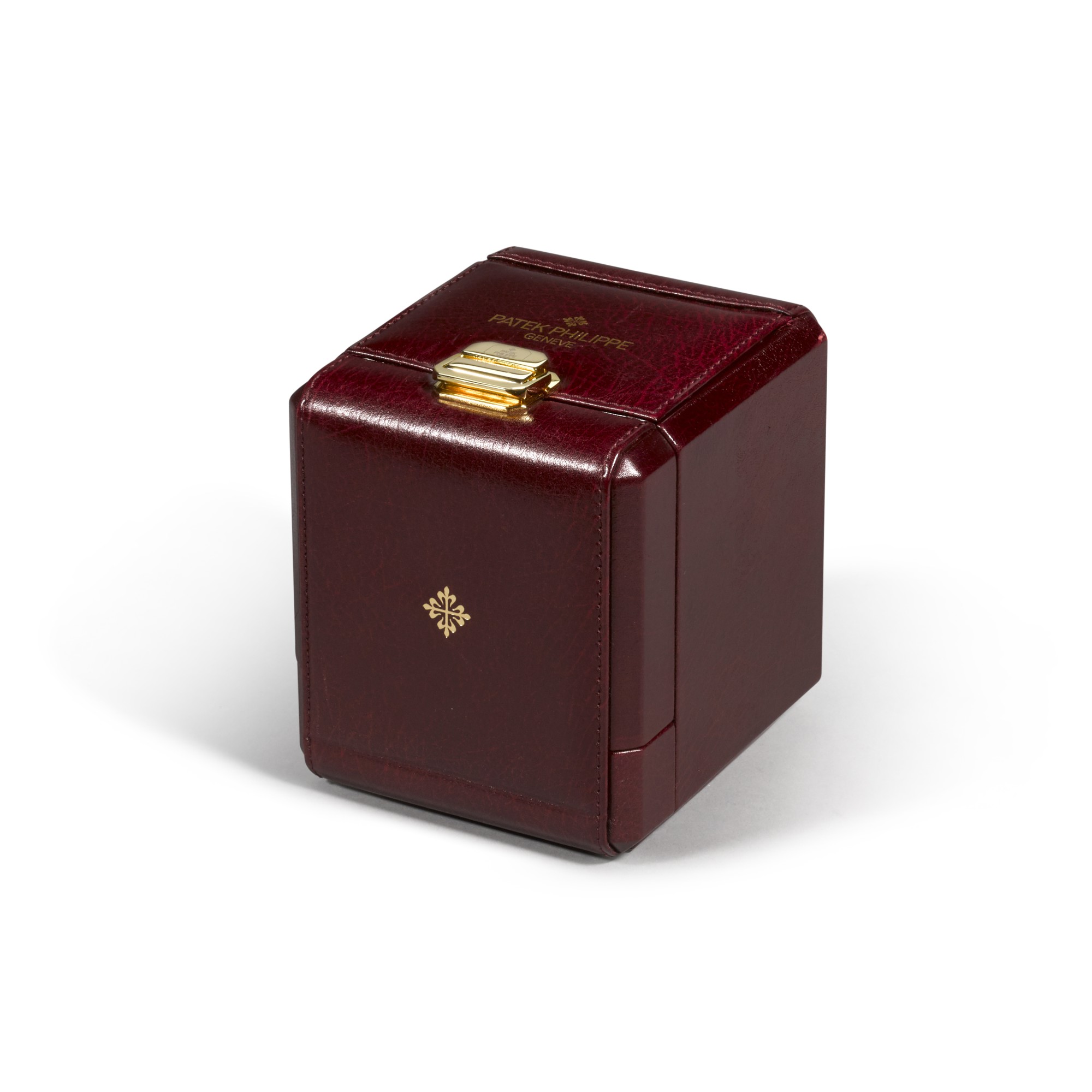 BURGANDY LEATHER WINDING PRESENTATION CASE WITH OUTER CARD BOX ...