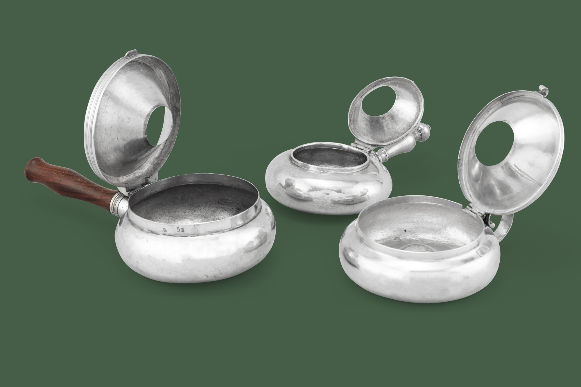 Three Neapolitan silver spittoons, 18th century | Trois crachoirs en ...