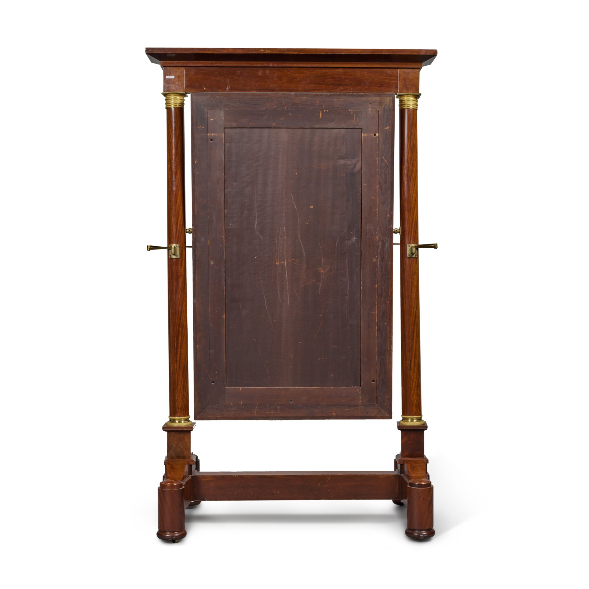 A Very Fine Classical Ormolu Mounted Figured Mahogany Cheval Glass ...