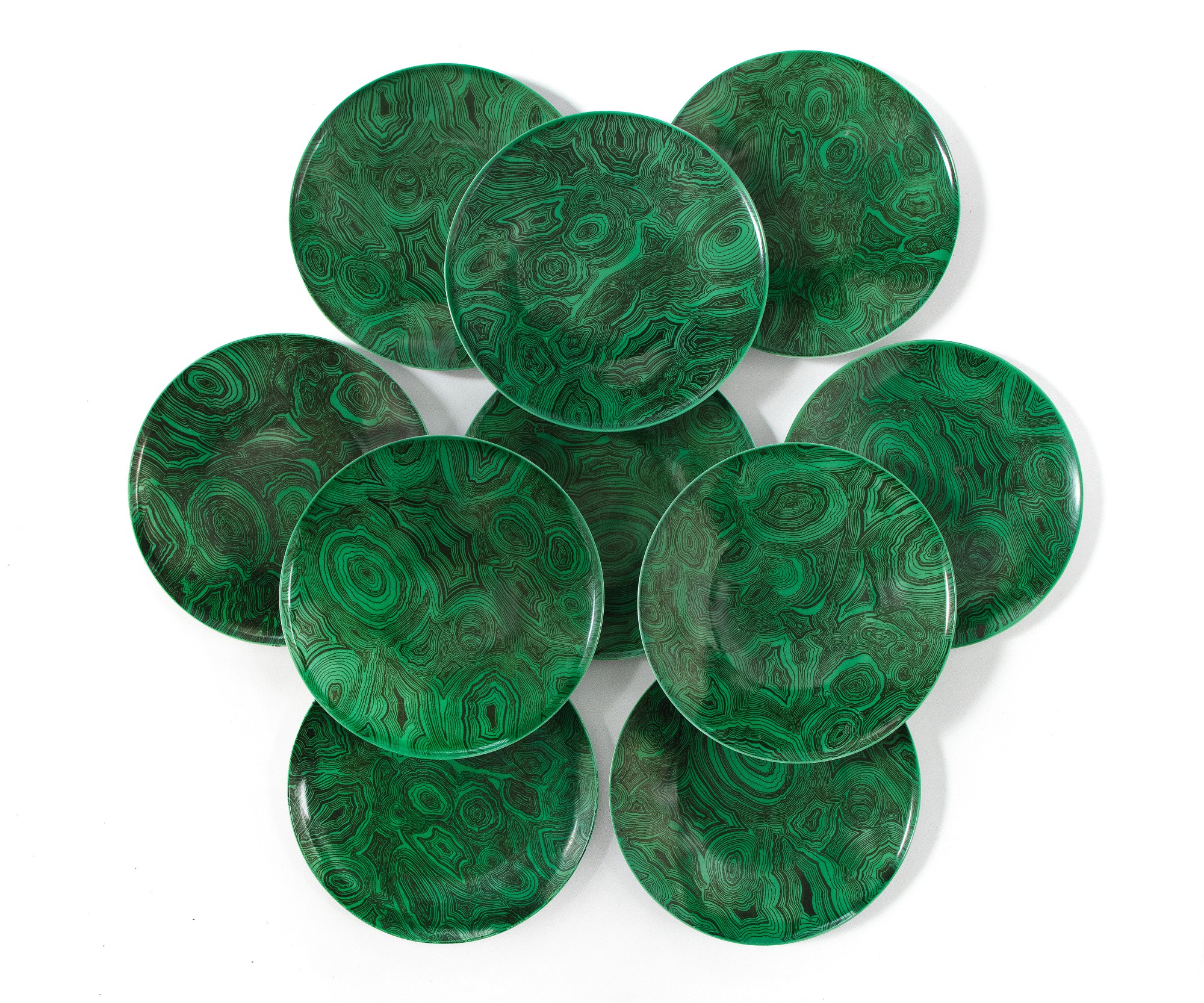 TEN 'MALACHITE' PLATES BY PIERO FORNASETTI, CIRCA 1960 | Dining IN ...