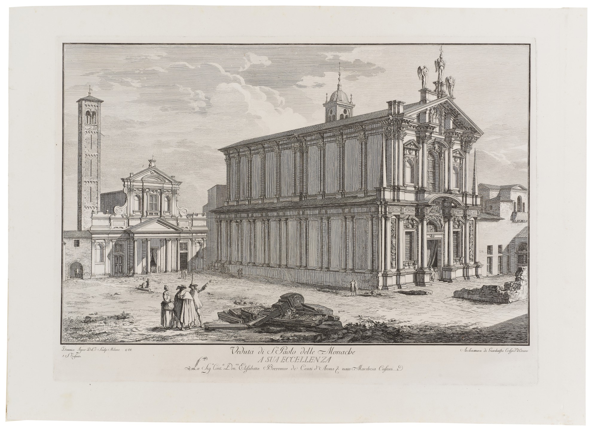 Aspari, serie completa di 16 tavole incise al bulino e all'acquaforte ...