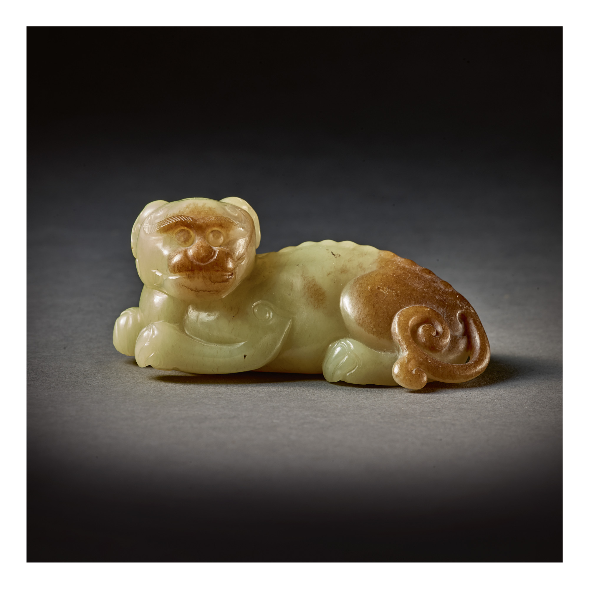 A YELLOW AND RUSSET JADE MYTHICAL BEAST, SONG - MING DYNASTY | Junkunc ...