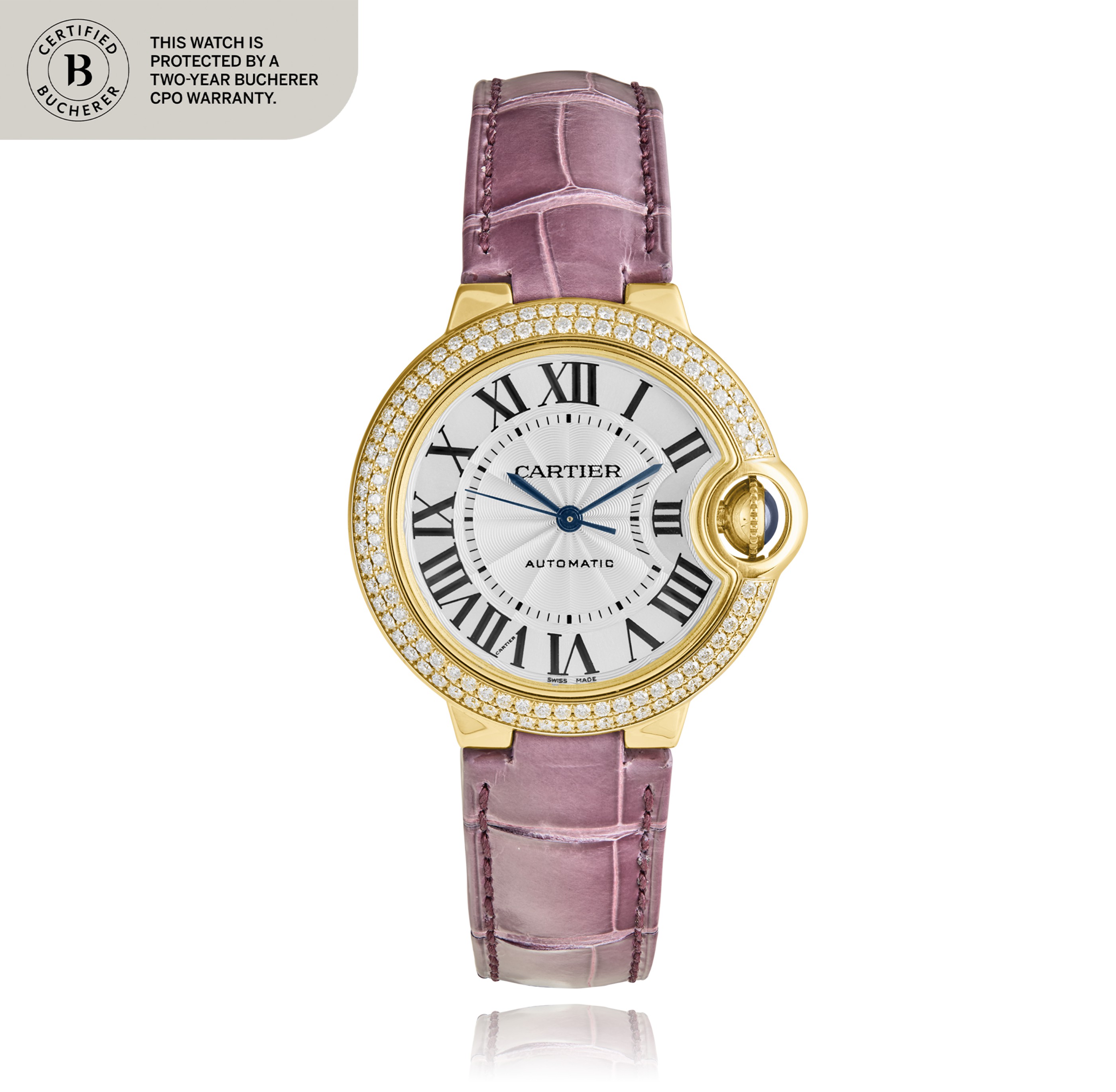 Ballon Bleu, Ref. WE902066 Yellow gold and diamond-set wristwatch Circa ...