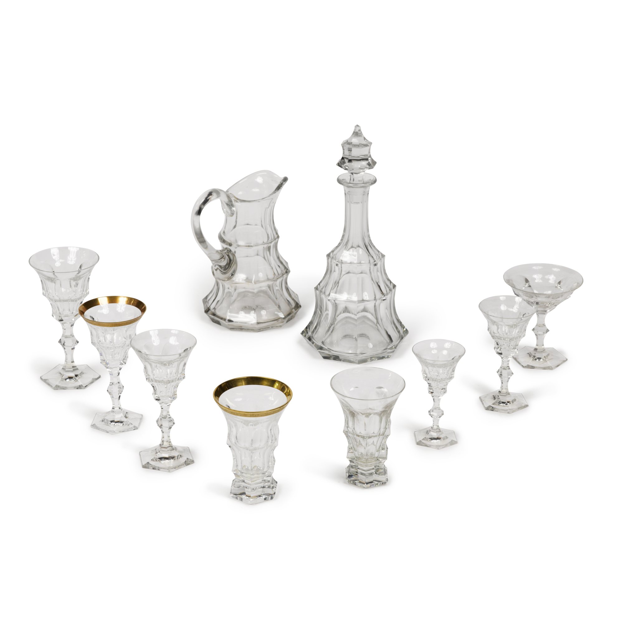 A Moser 'Diplomat' Pattern Assembled Stemware Part-Service, Modern ...