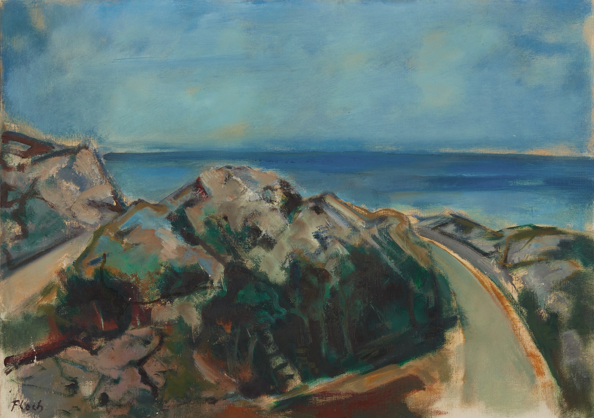JOSEPH FLOCH | SHORE NEAR SAN FRANCISCO | American Art | 2020 | Sotheby's