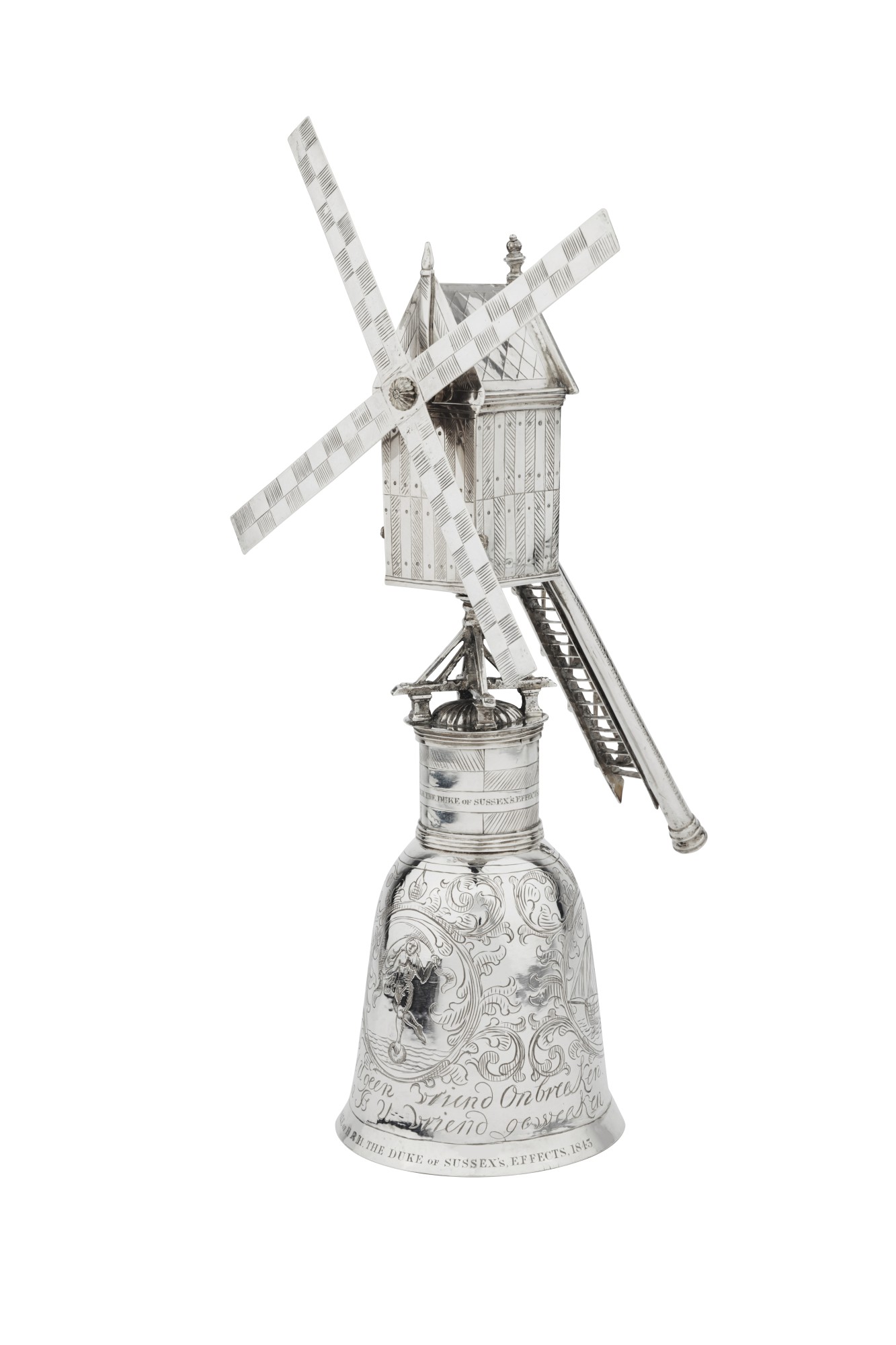 A Dutch silver windmill cup, unknown maker's mark, Zierikzee, 1724-1732 ...