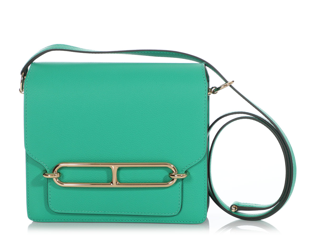 Hermès Menthe Evercolor Mini Roulis 18 Gold Hardware, 2021 Available ...