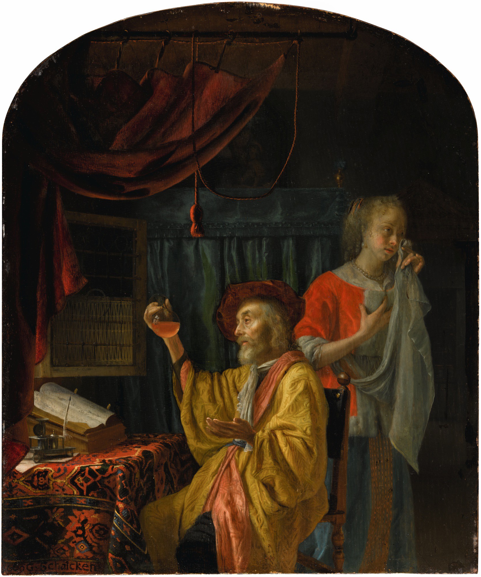 GODFRIED SCHALCKEN | The Visit to the Doctor | 霍德弗里德・斯哈爾肯 | 《看病》 | Old ...