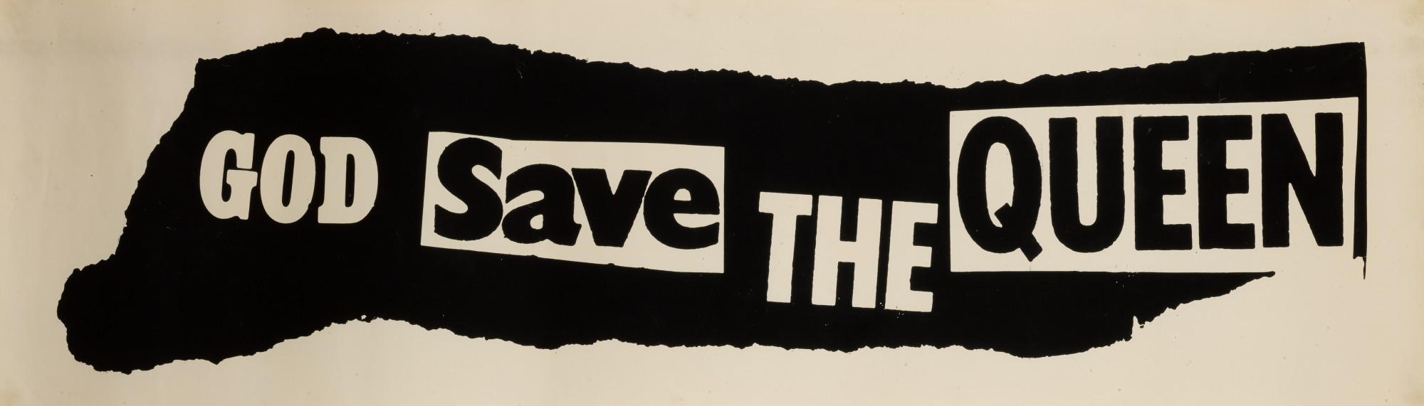 Jamie Reid | God Save the Queen, promotional typographic streamer | The ...