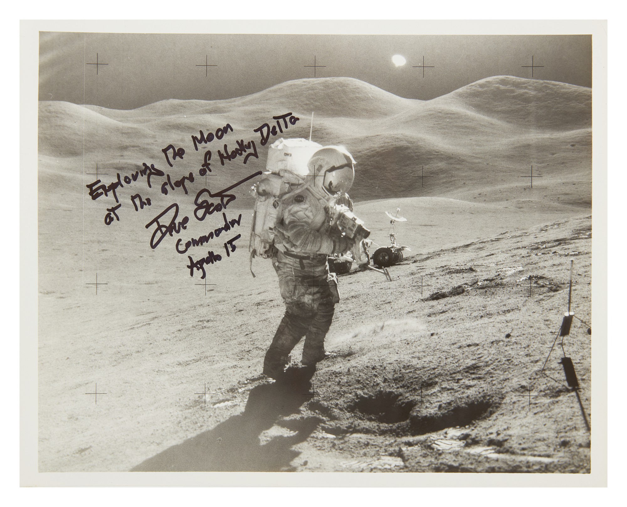[APOLLO 15] EVA WITH CAMERA, INSCRIBED BY SCOTT. VINTAGE NASA ...