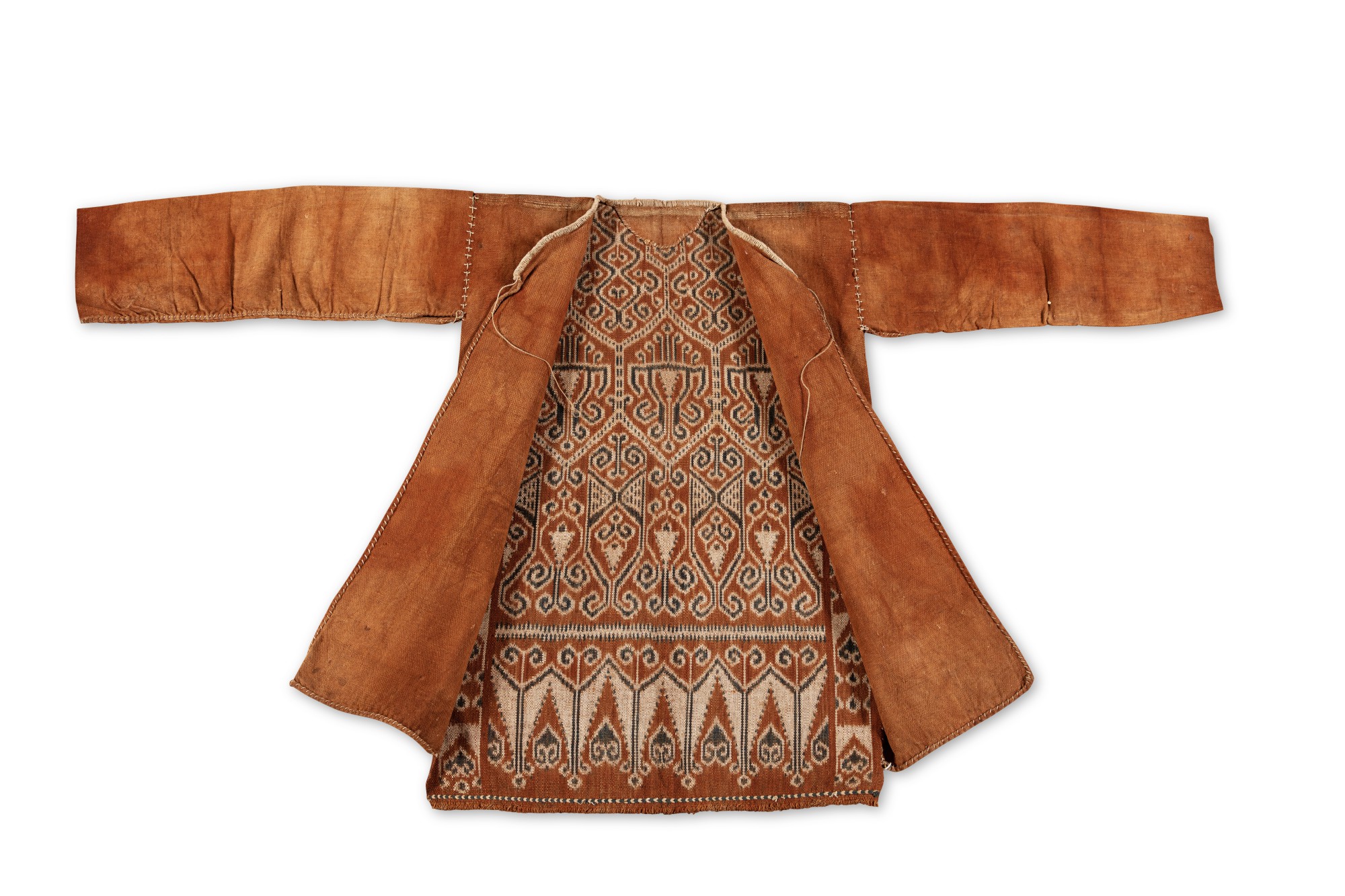 Deux gilets kelambi ikat, Iban, Sarawak, Bornéo, Indonésie, fin du ...