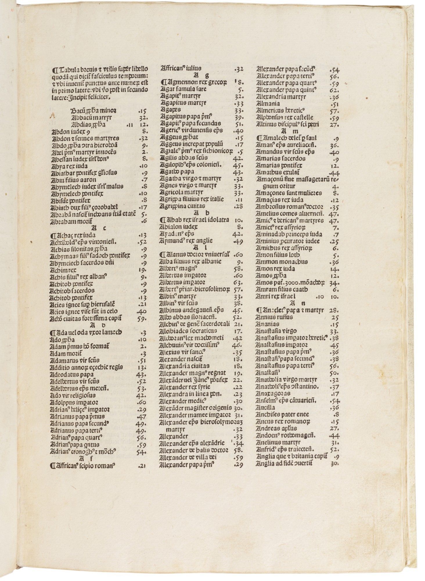 Rolewinck, Fasciculus temporum, Venice, Ratdolt, 1480, modern vellum ...