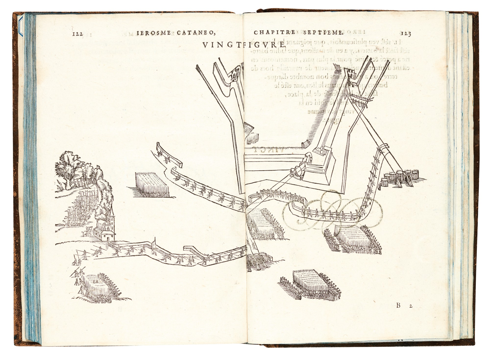 Cataneo, Le capitaine, [Geneva], 1600, later panelled calf | The ...
