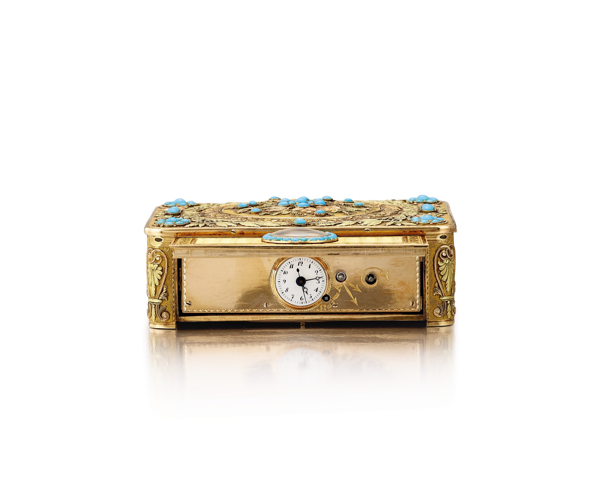 LES FRÈRES ROCHAT | NO 181, A VARI-COLOUR GOLD AND TURQUOISE SINGING ...