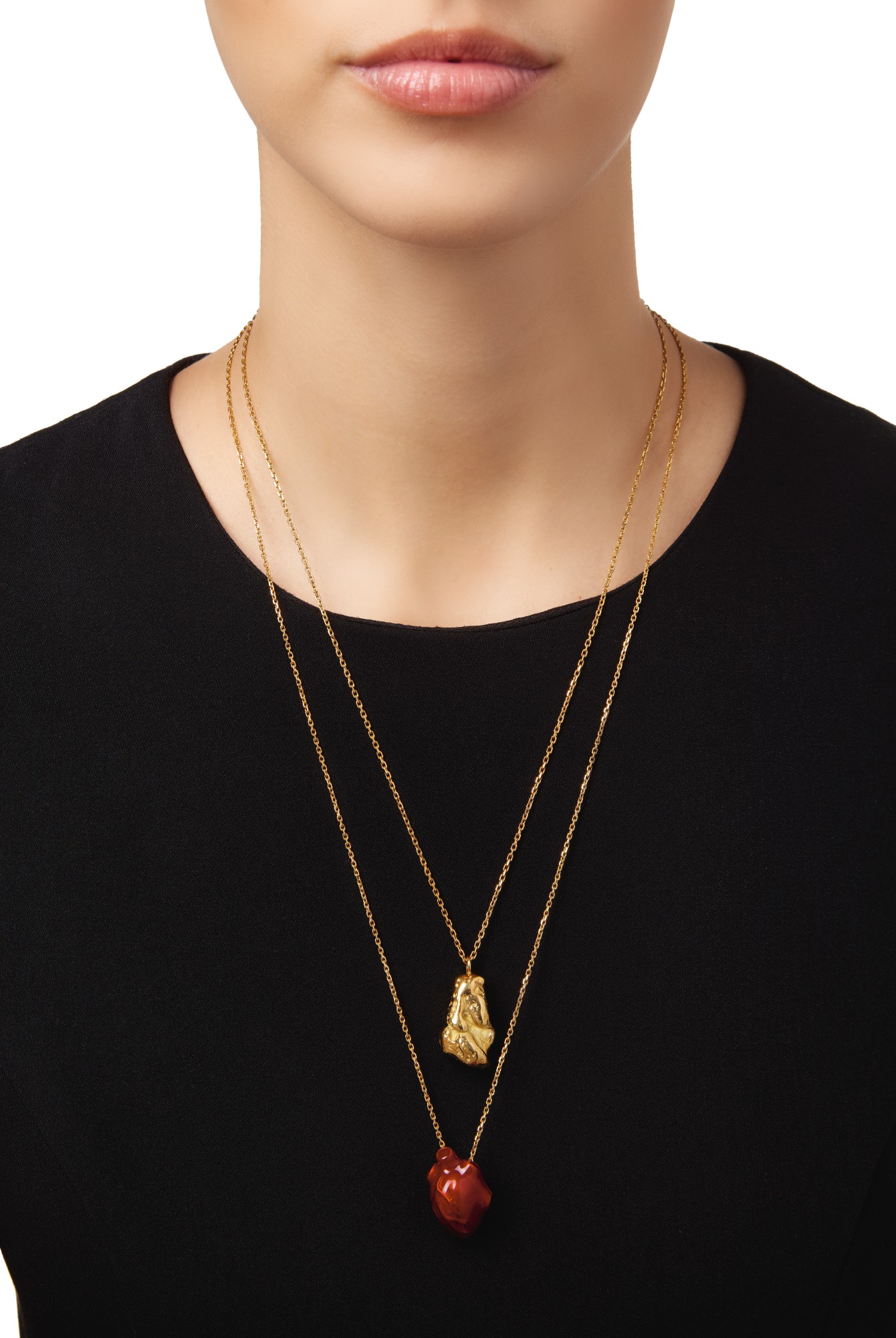 TWO GOLD PENDANT-NECKLACES, SOLANGE AZAGURY-PARTRIDGE | Fine Jewels ...
