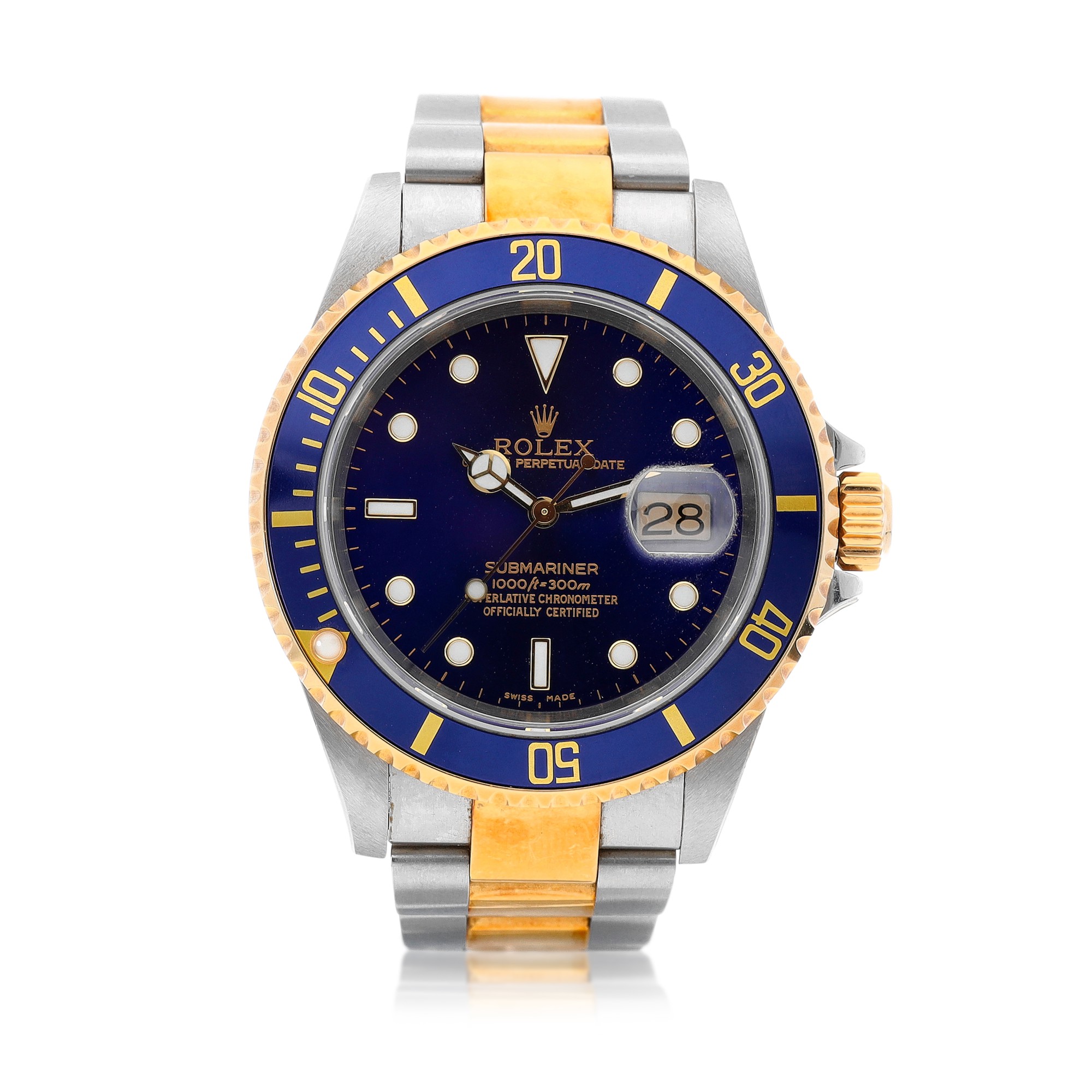 Rolex | Submariner, Reference 16613, A yellow gold and stainless steel ...