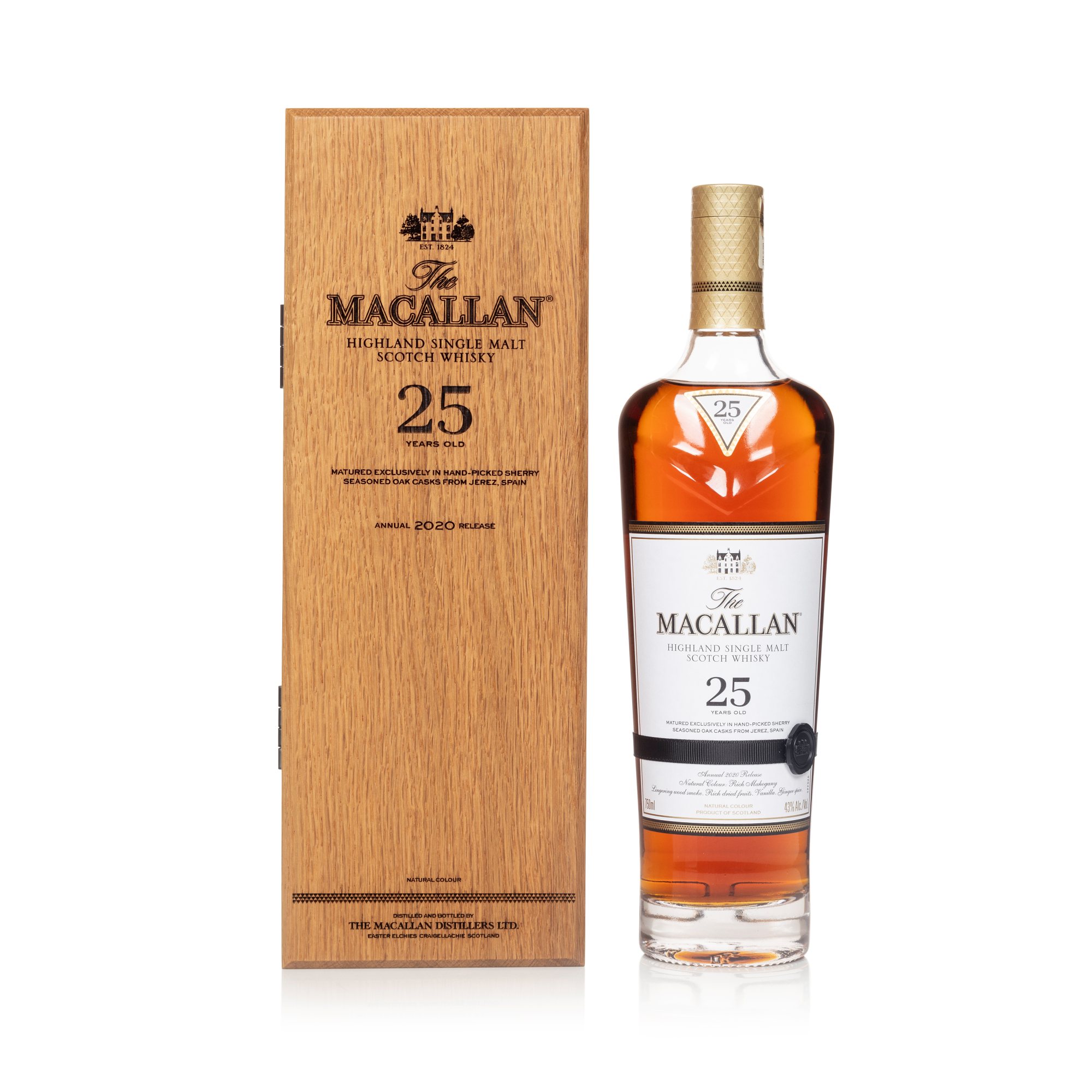 The Macallan 25 Year Old Sherry Oak 43.0 abv (1 BT75) | Finest Whisky ...