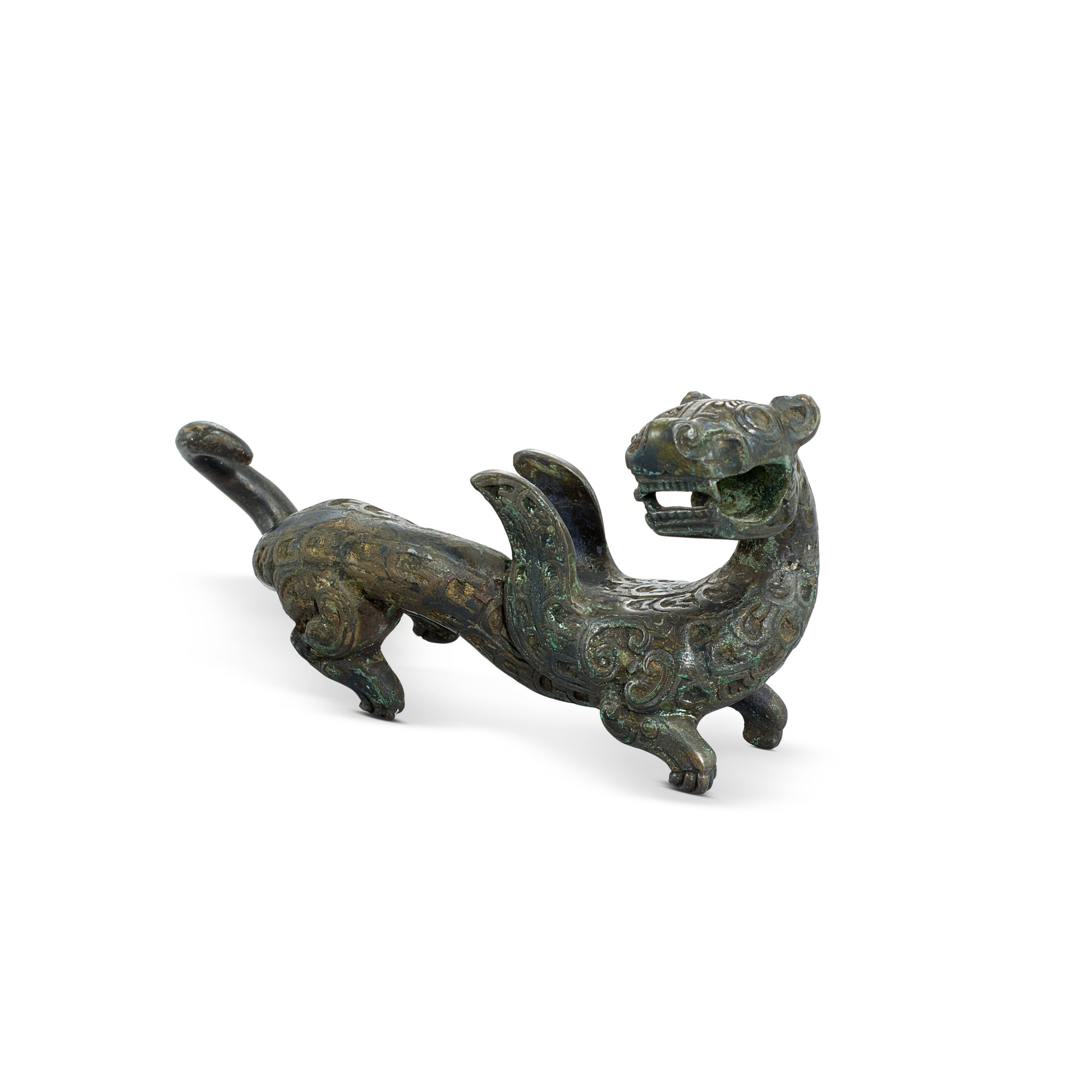 A rare bronze figure of a winged tiger, Eastern Zhou dynasty | 東周 銅翼虎 ...