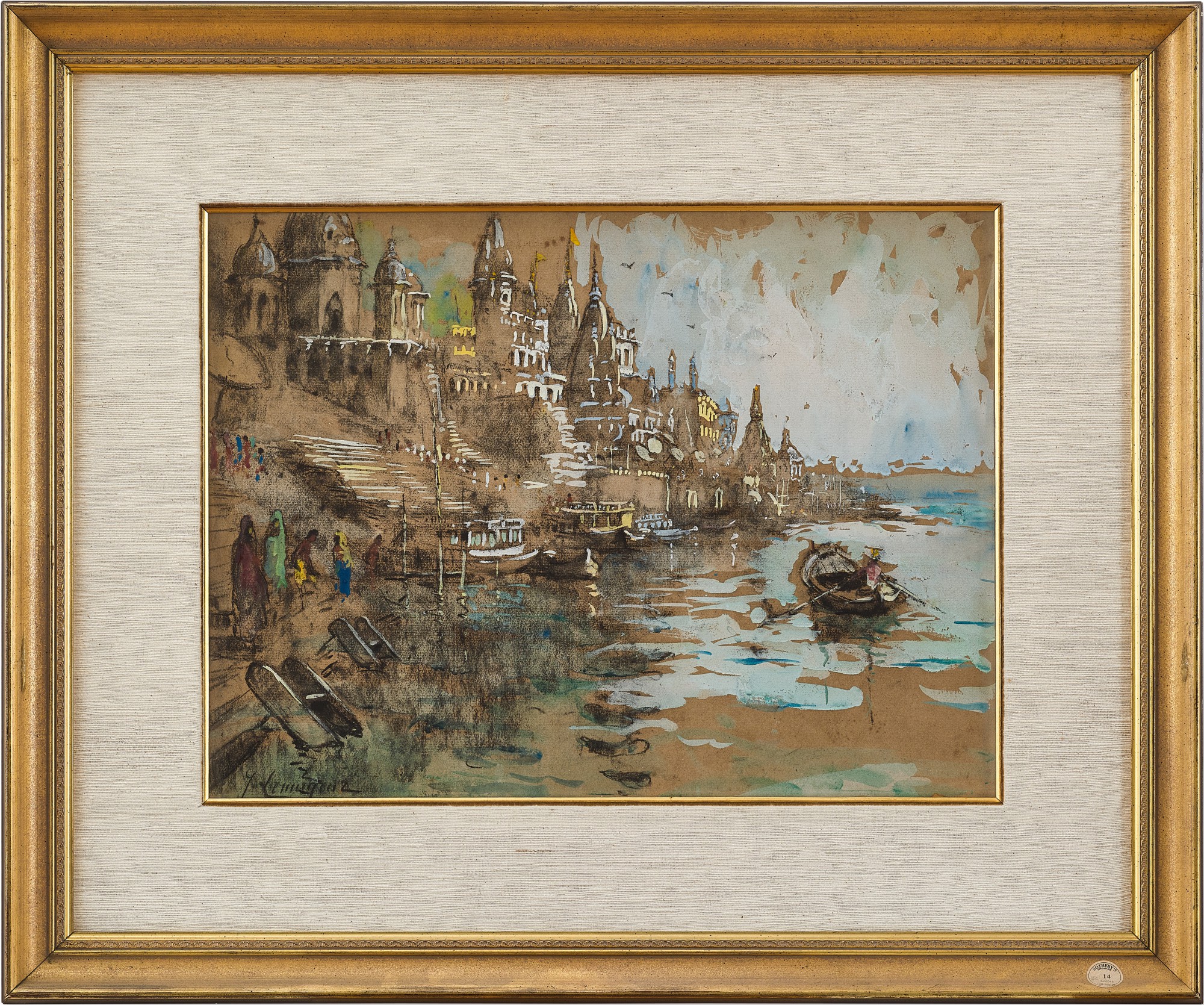 Adrien-Jean le Mayeur de Merprès | By the River (Benares) 河邊（貝納雷斯 ...