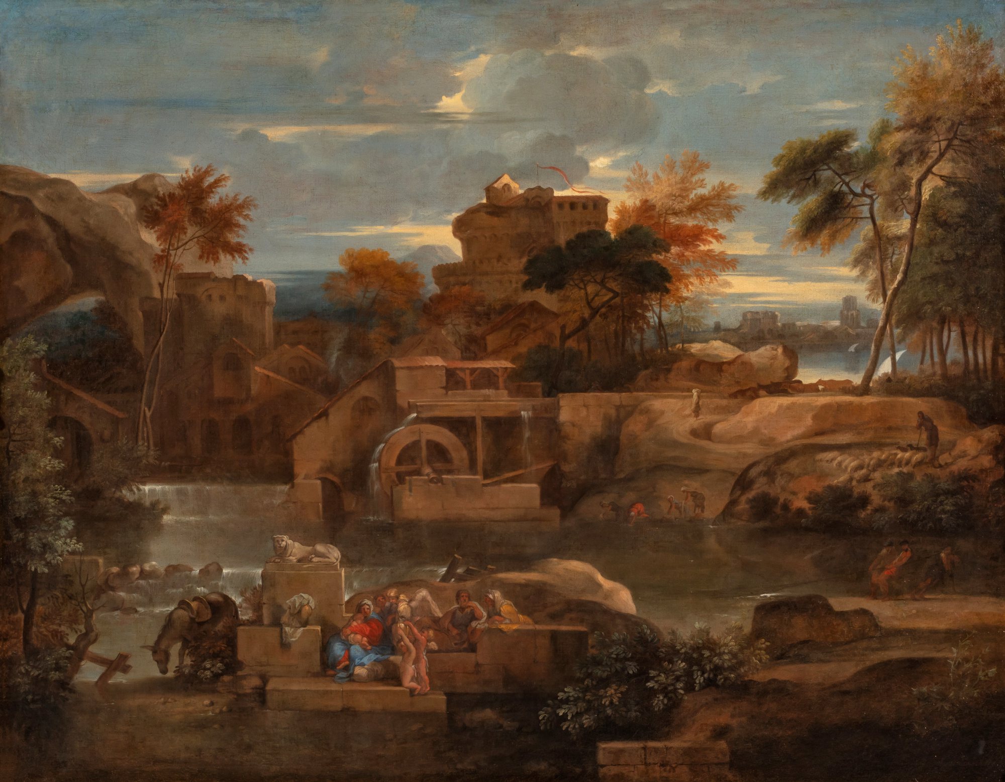 Landscape with the Holy Family resting | Paysage avec le repos de la ...