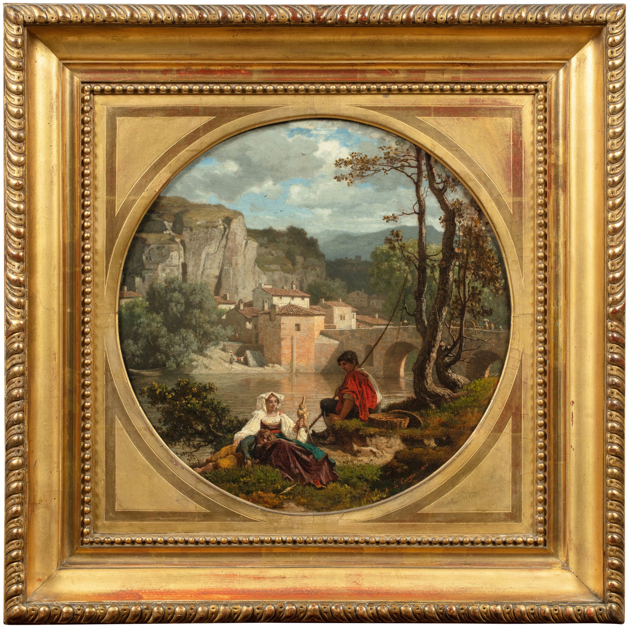 An animated landscape in the Roman campaign | Paysage animé des ...