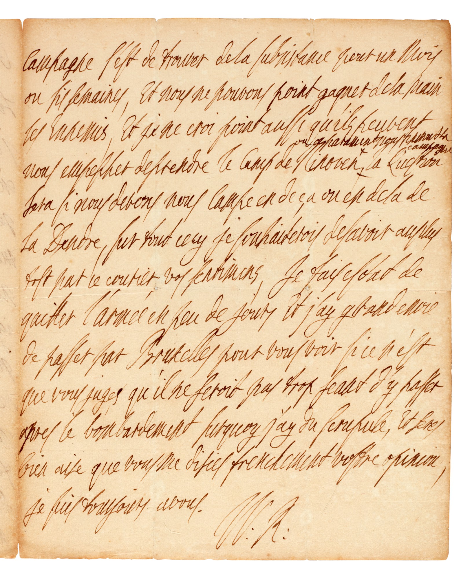 WILLIAM III | autograph letter signed, to an unnamed correspondent ...