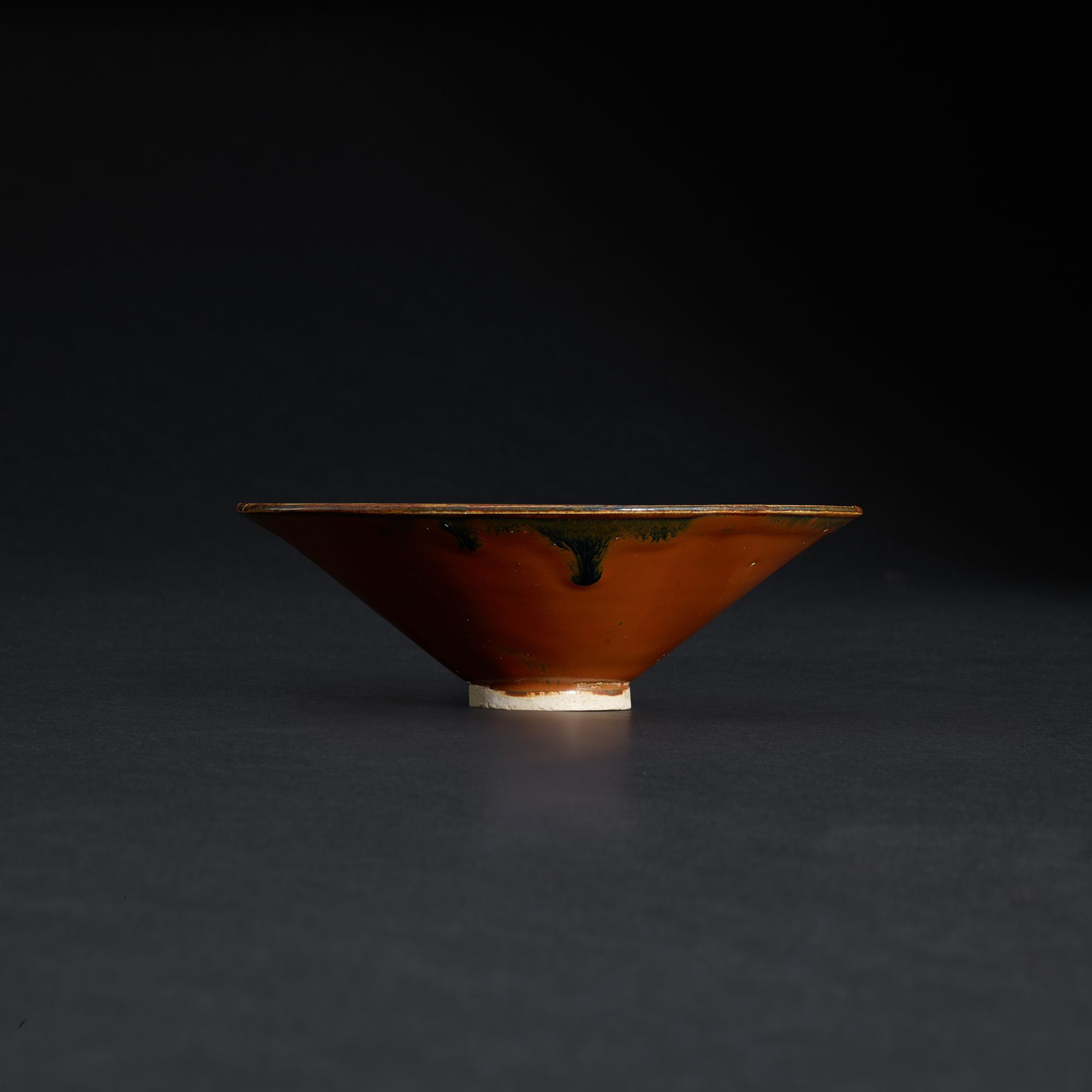 A Cizhou russet-splashed black-glazed 'partridge feather' bowl ...