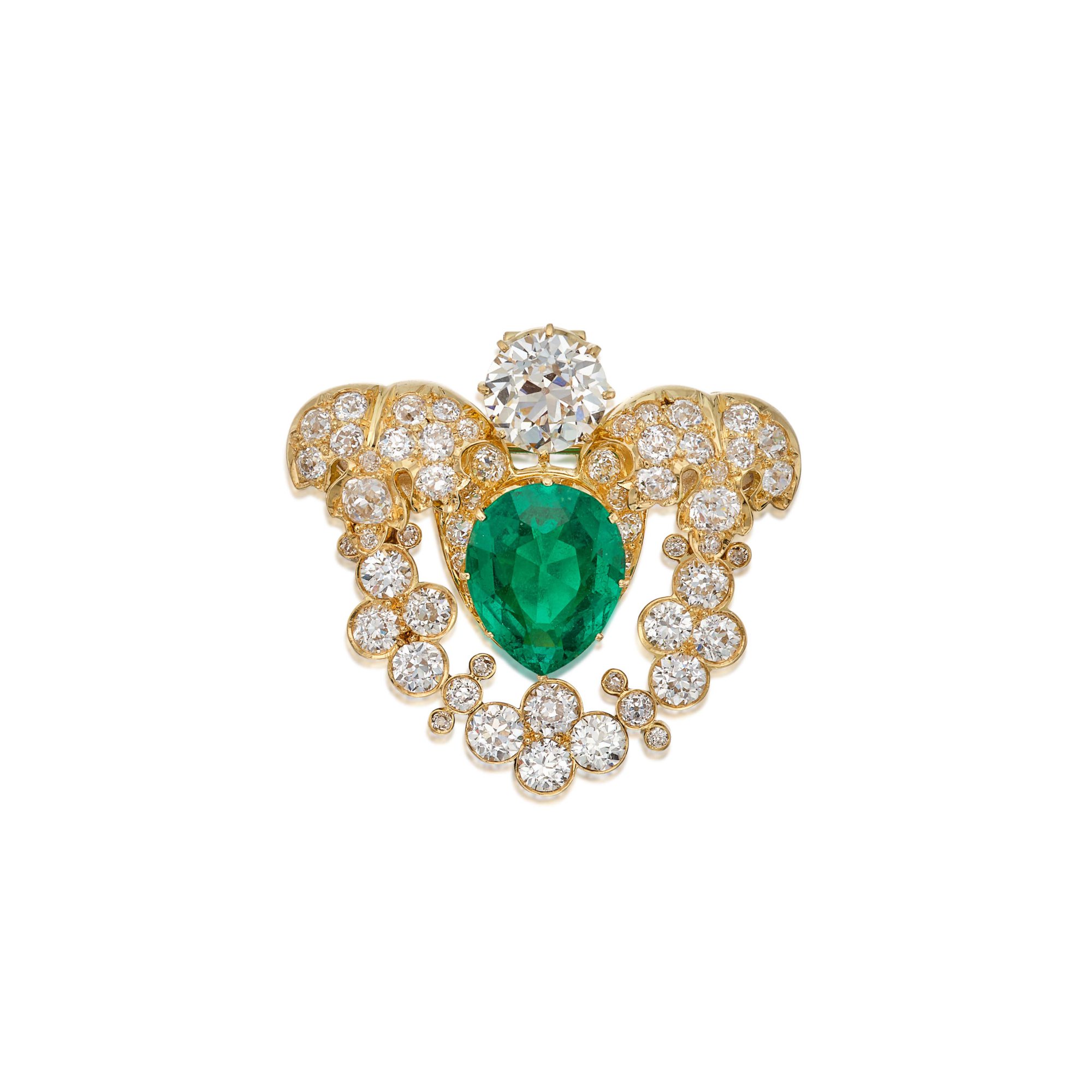 Emerald and Diamond Brooch | Important Jewels | 2022 | Sotheby's