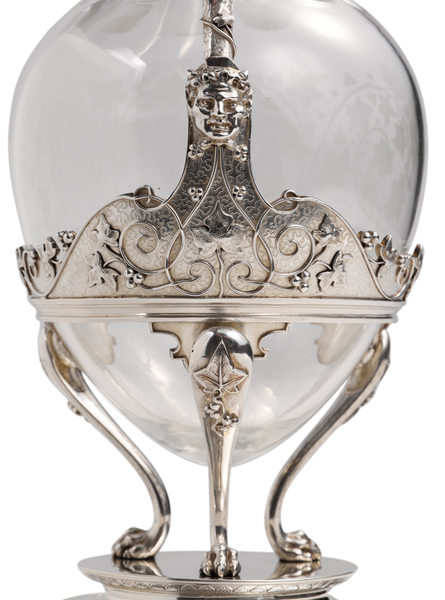 Astor Family: An American Silver-Mounted Claret Jug and Six Matching ...
