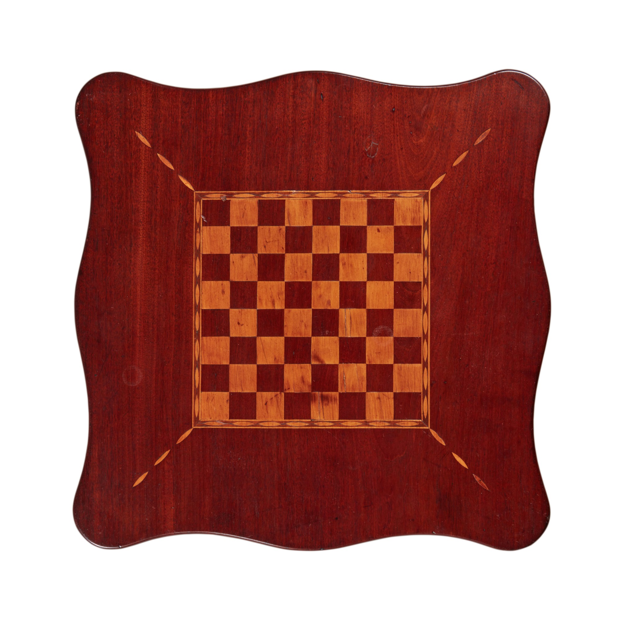 Very Fine and Rare Federal Checker Board-Inlaid Mahogany Tilt-Top ...