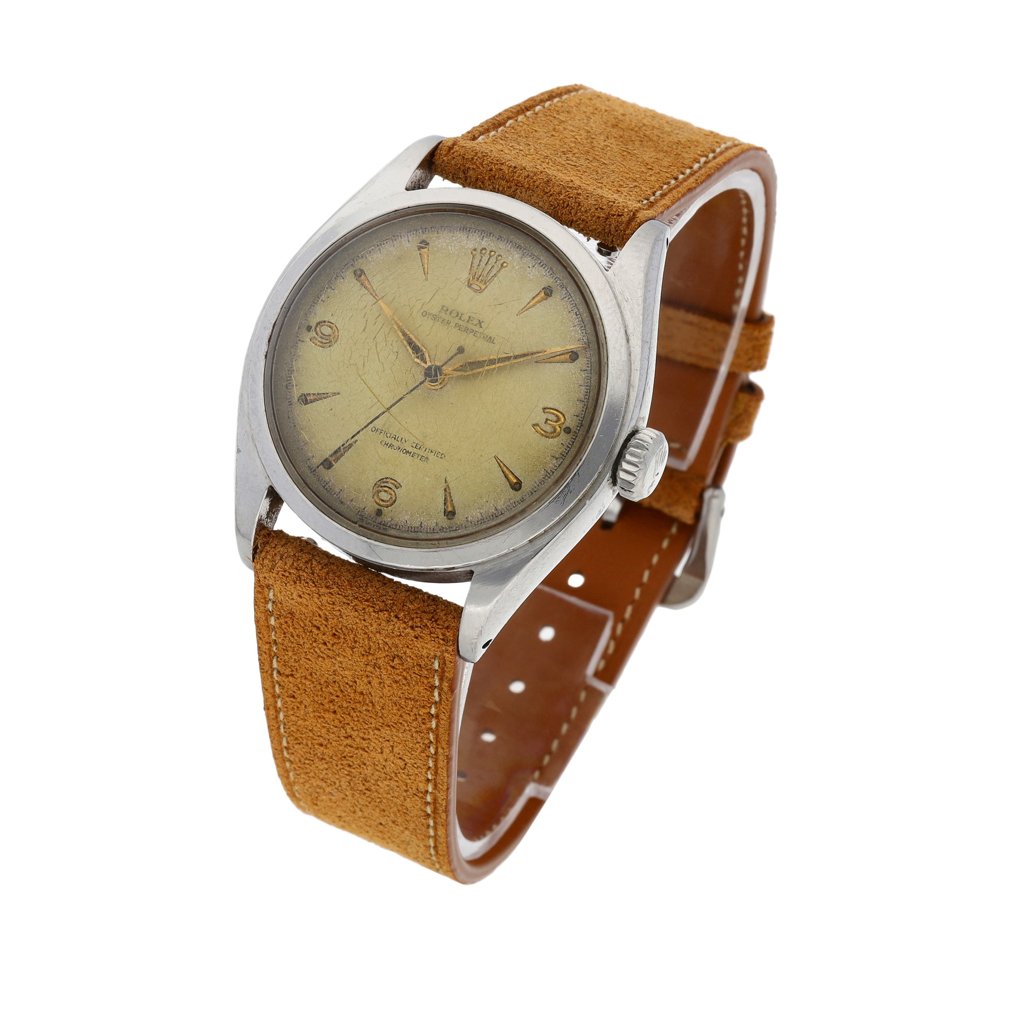 Rolex | Oyster Perpetual, Reference 6084, A stainless steel wristwatch ...