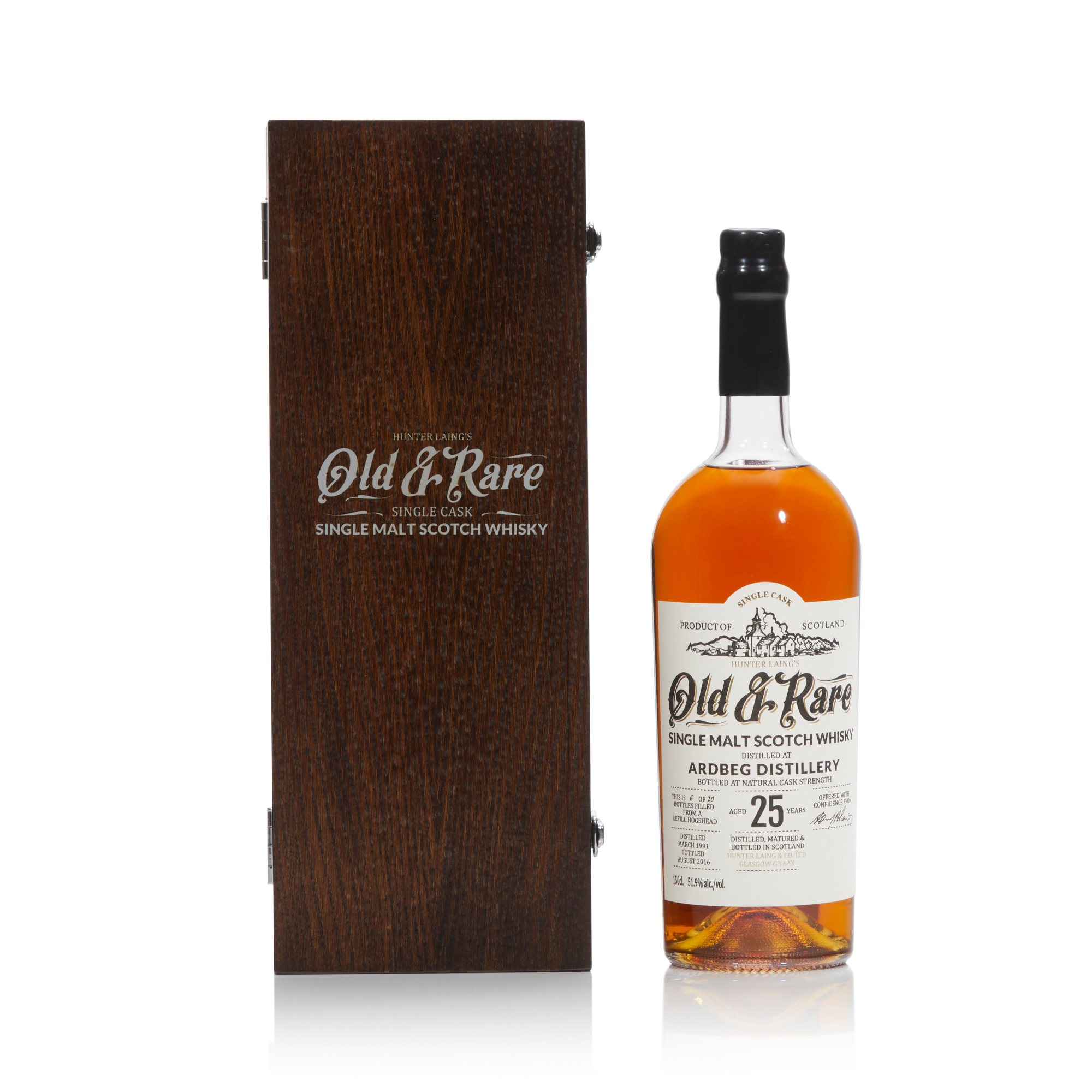 Ardbeg Hunter Laing Old & Rare 25 Year Old 51.2 abv 1991 (1 BT150 ...