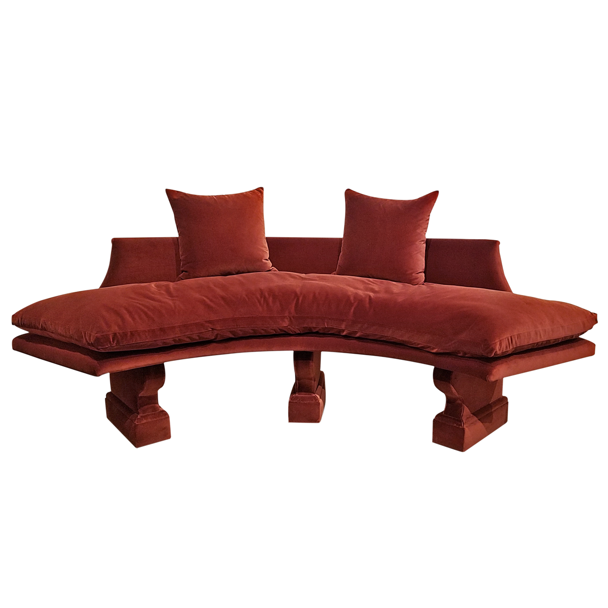 Saladino Furniture Upholstered Half-Moon Bench Available For Immediate ...