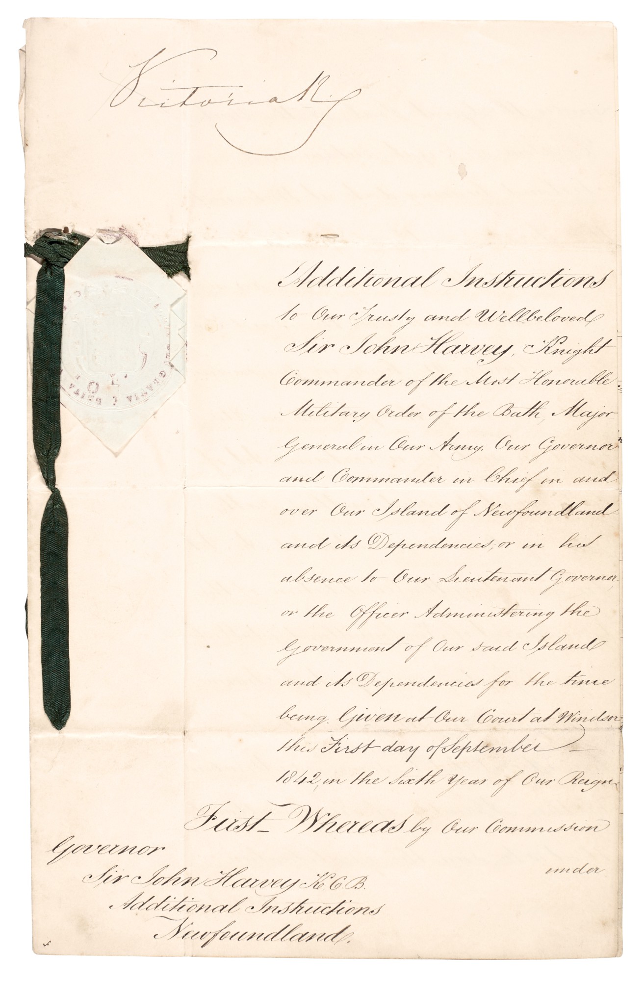 Queen Victoria | three documents signed, 1842-59 | Collection of a ...