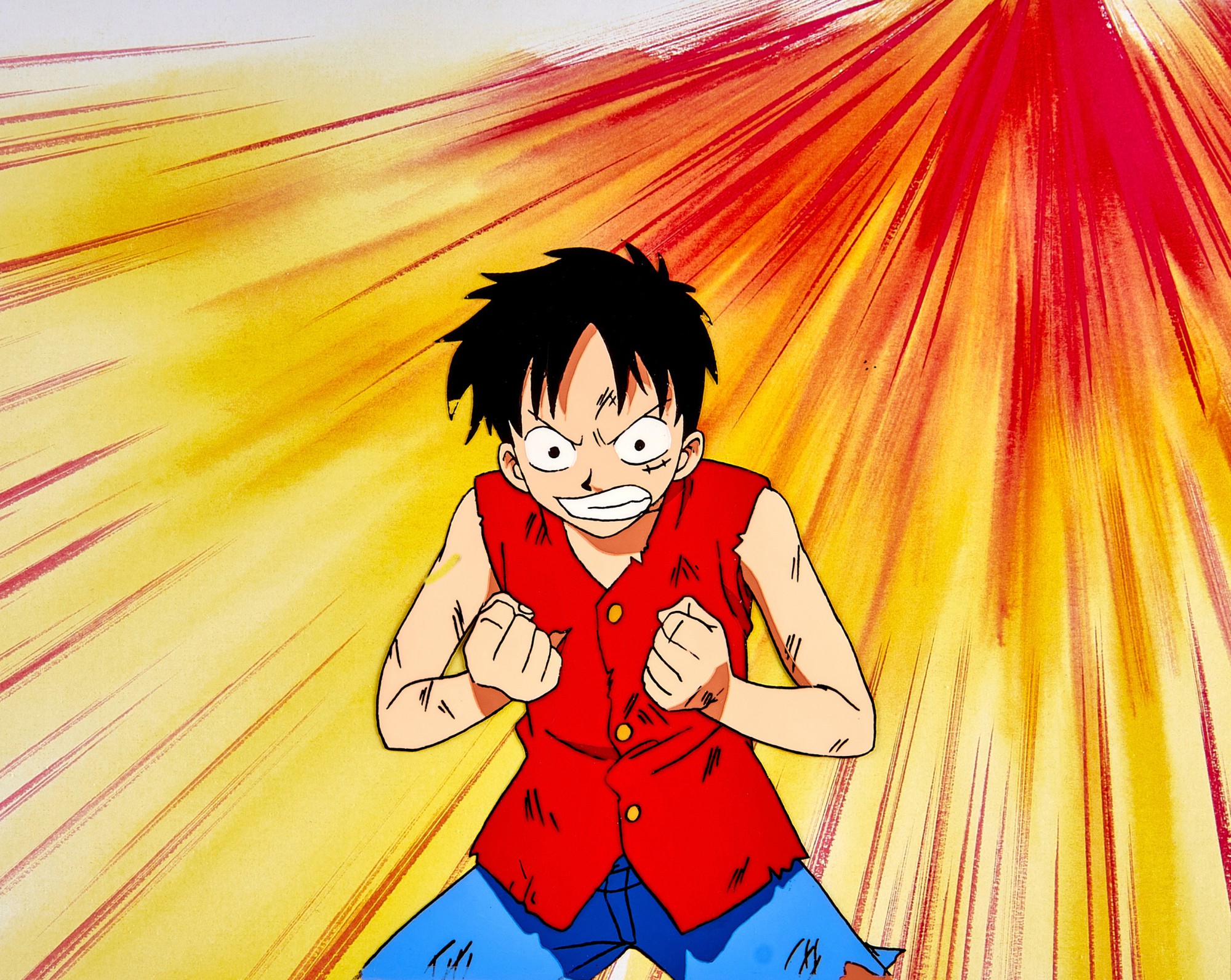 Luffy (First Movie) Animation Cel with Printed Background | 路飛（第一部電影 ...