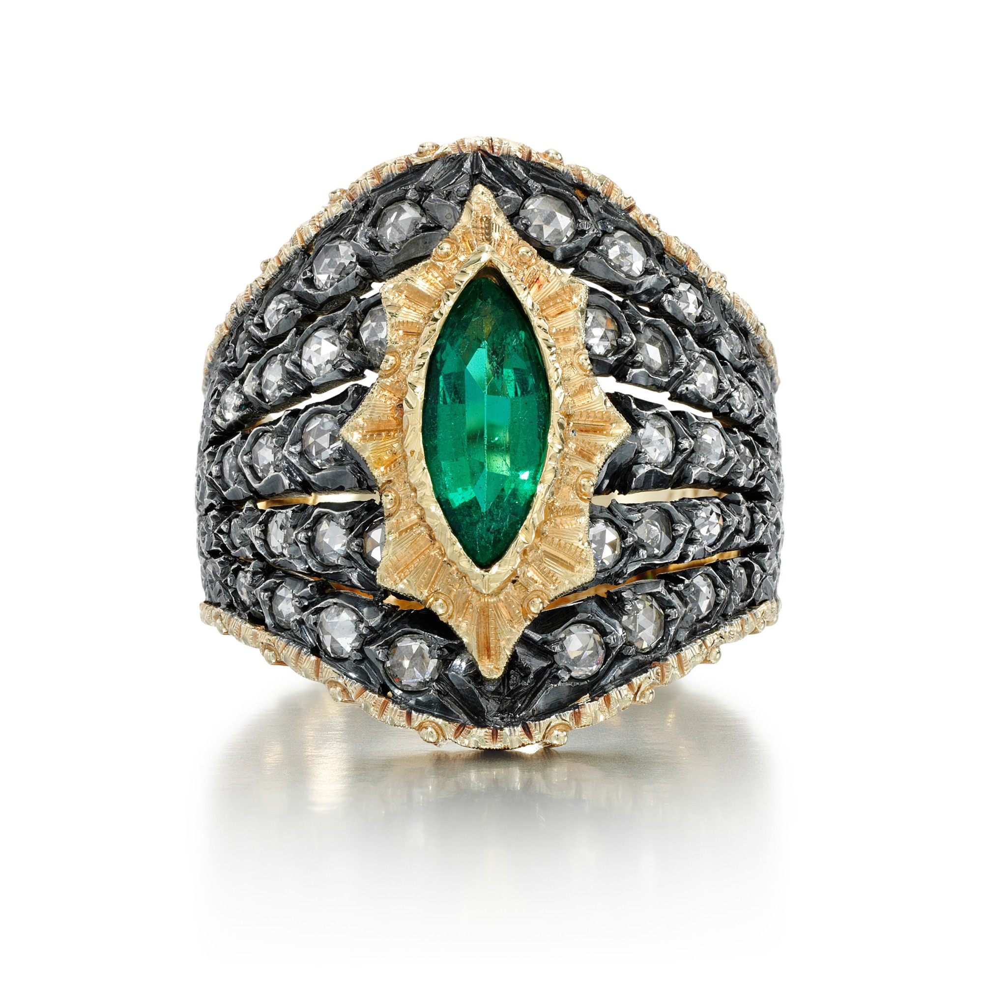 MARIO BUCCELLATI | EMERALD AND DIAMOND RING | Fine Jewels | Jewellery ...