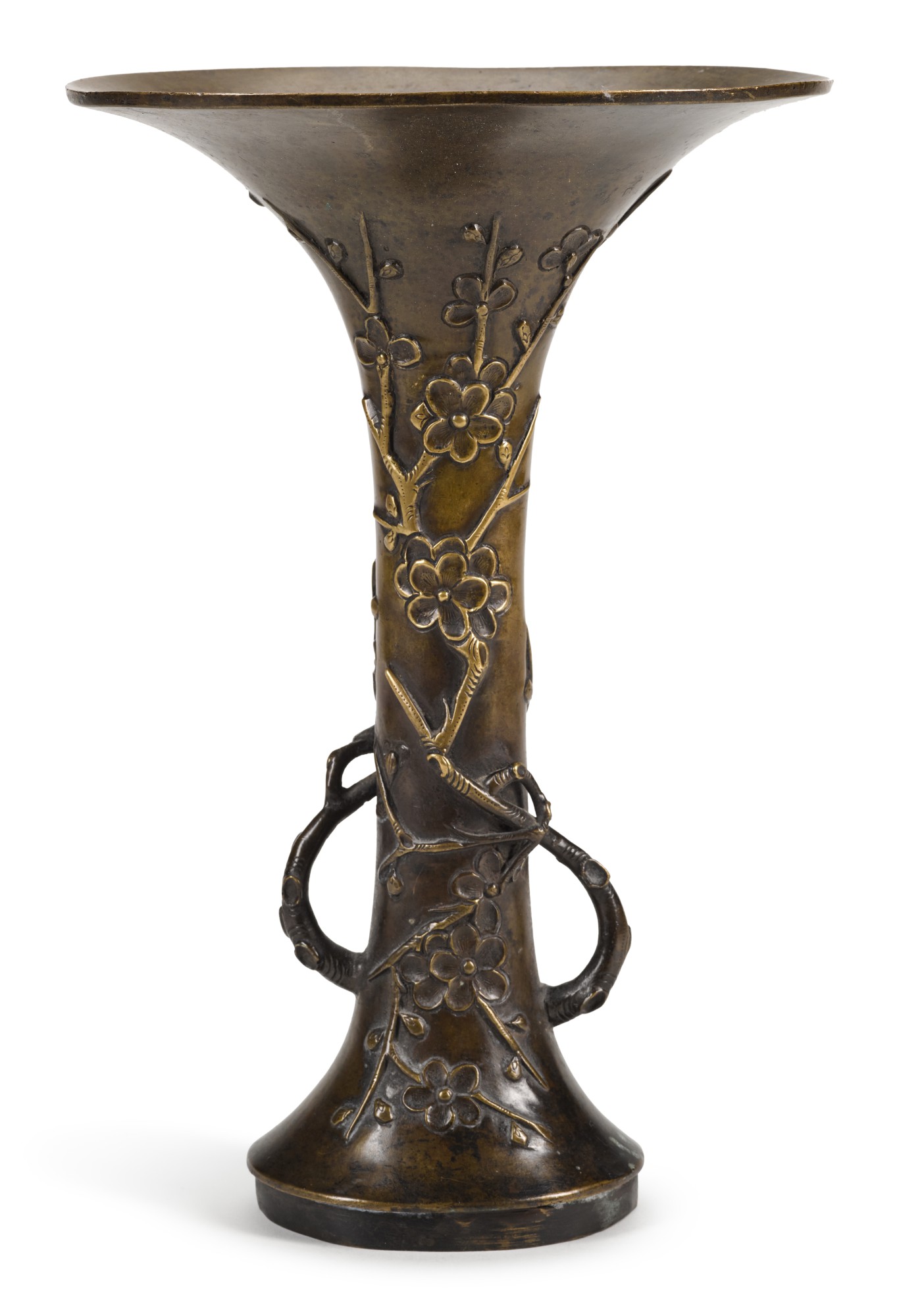 A BRONZE 'PRUNUS' VASE | 19TH CENTURY, LATE EDO/EARLY MEIJI PERIOD | A ...