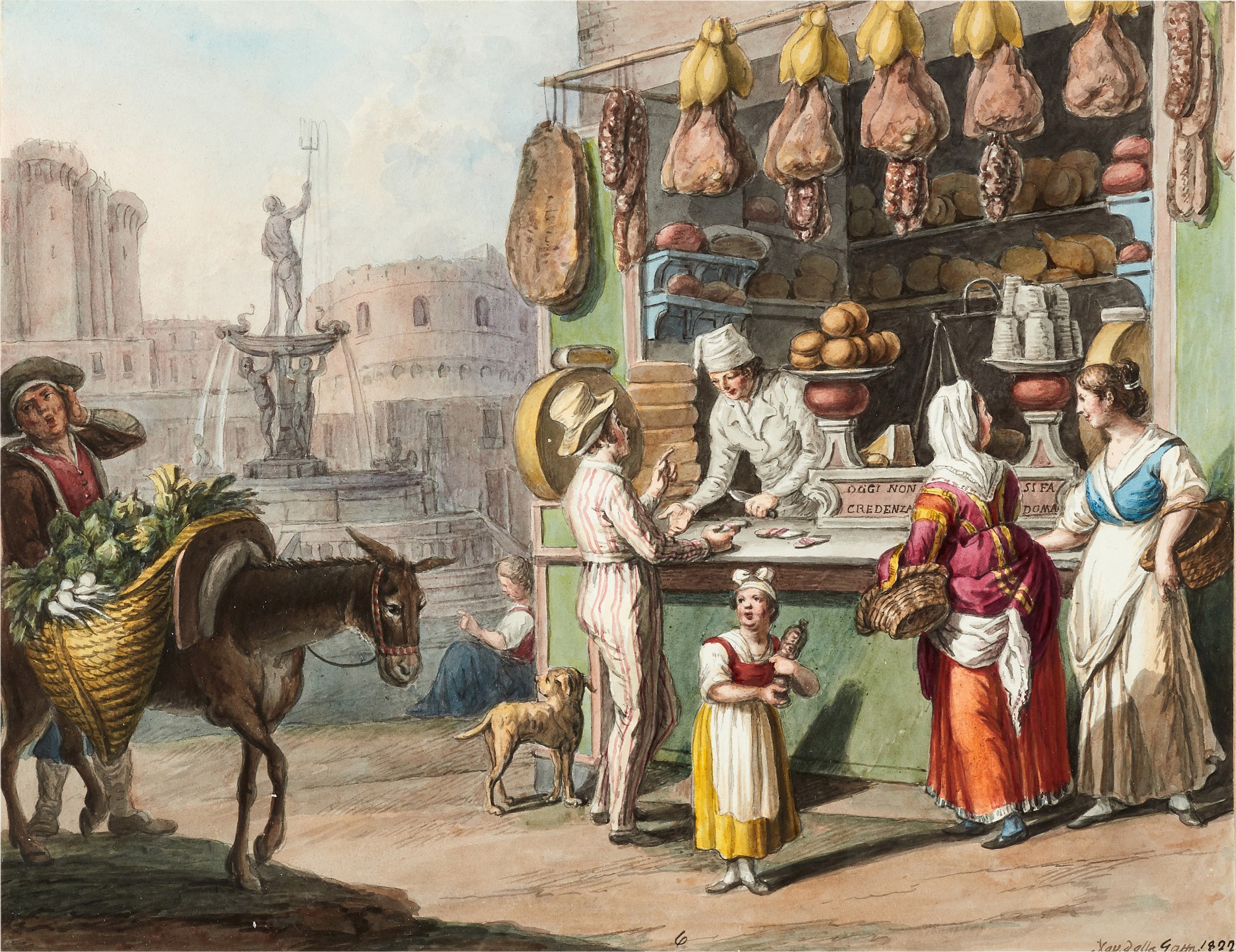 Xavier della Gatta | Costumes of Naples, 1822, album of watercolours ...