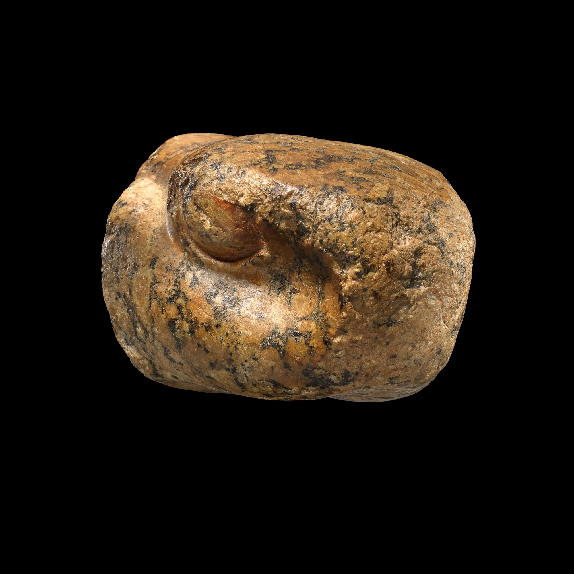 AN EGYPTIAN RED GRANITE HEAD OF A URAEUS SERPENT, NEW KINGDOM, PROBABLY ...