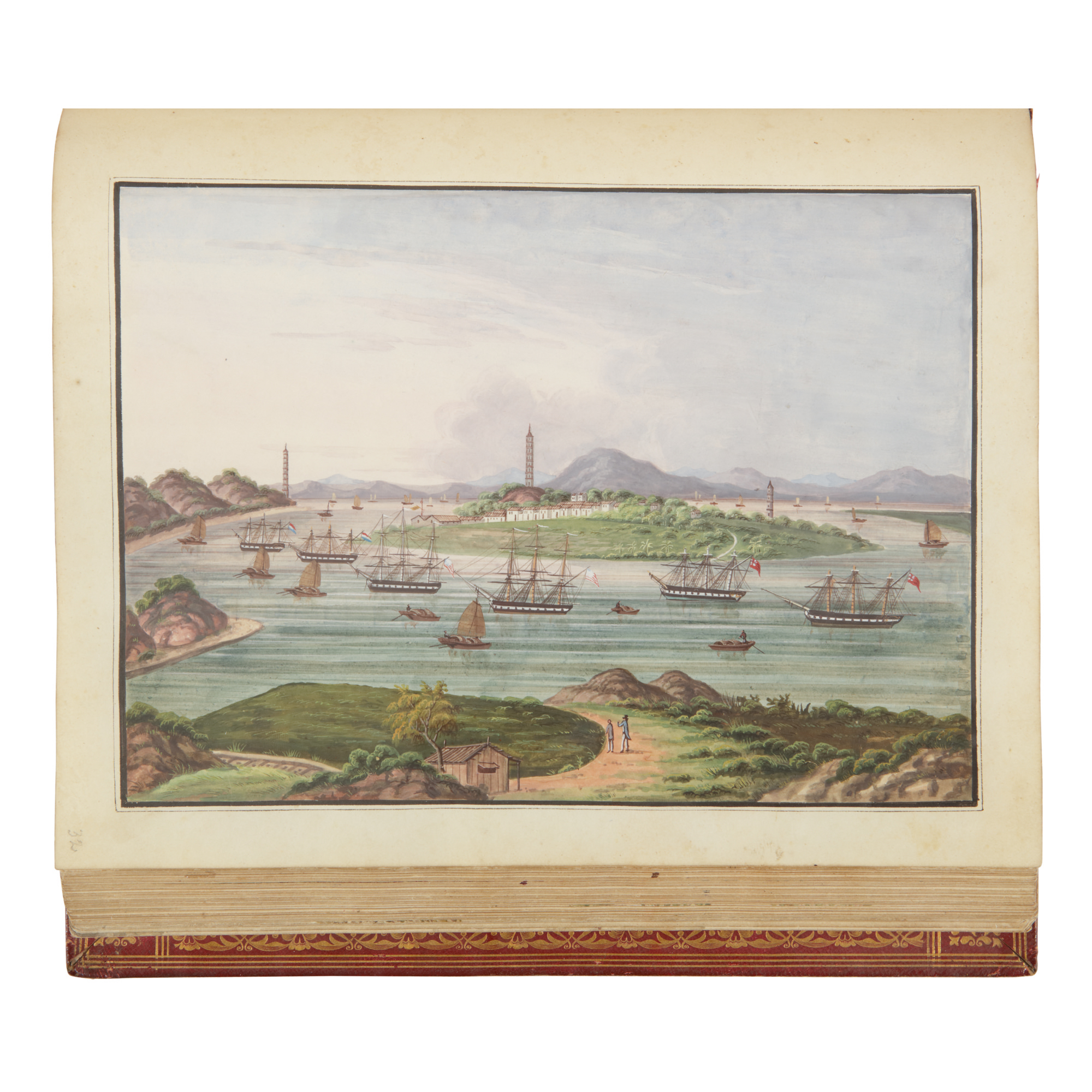 [CHINA] | Album of 67 original watercolors (unsigned). [N.P.]: [N.D ...